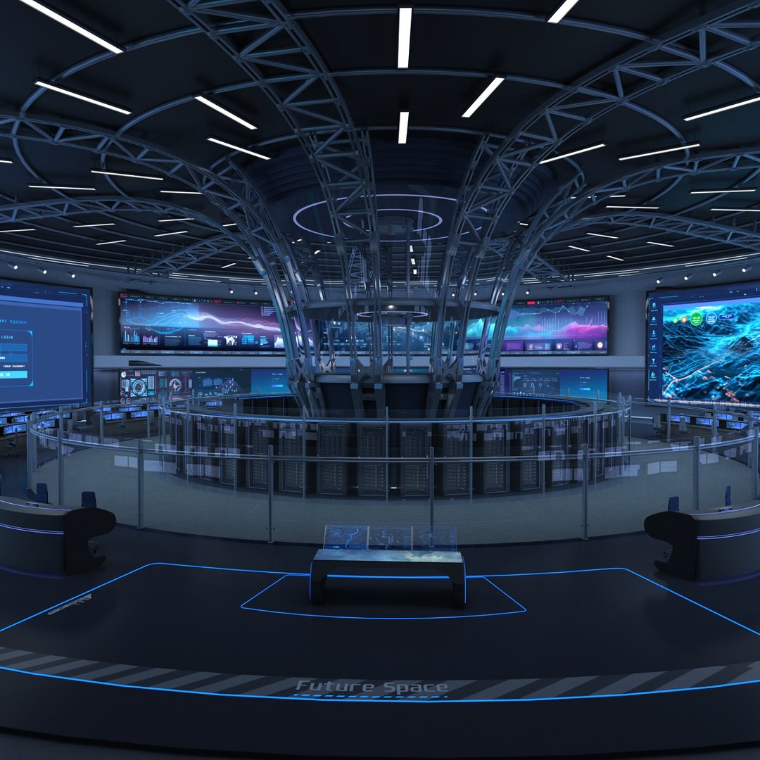 3D Control Room Monitoring Room Command Center Model - TurboSquid 2208578