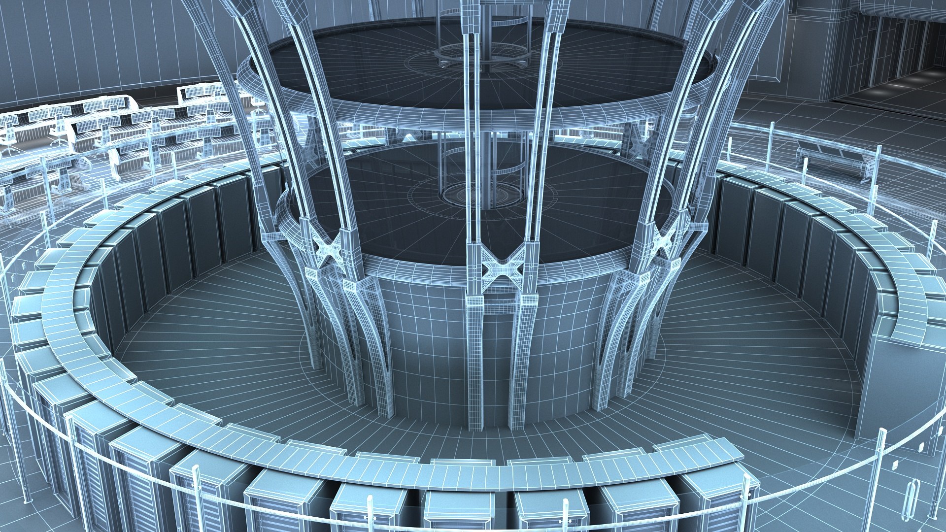 3D Control Room Monitoring Room Command Center Model - TurboSquid 2208578