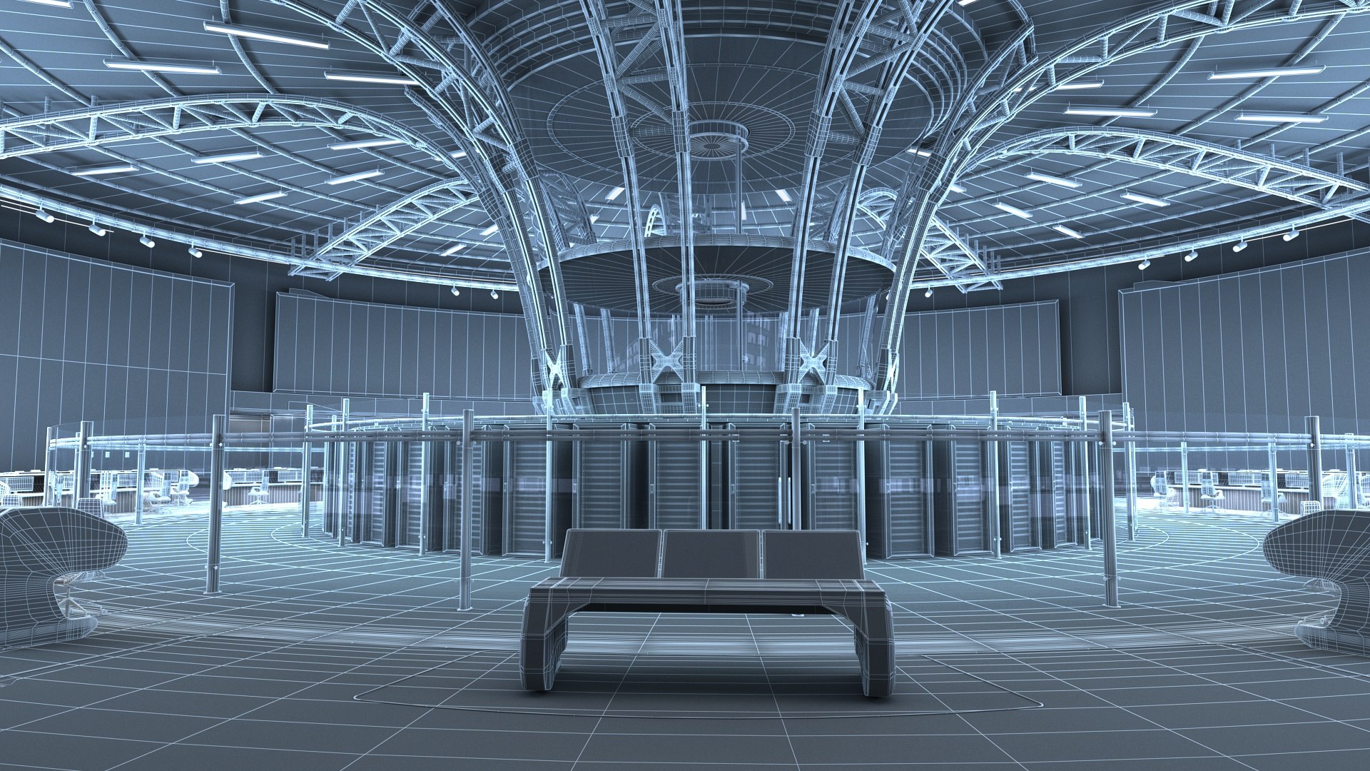 3D Control Room Monitoring Room Command Center Model - TurboSquid 2208578