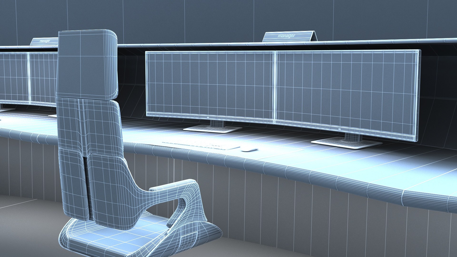 3D Control Room Monitoring Room Command Center Model - TurboSquid 2208578