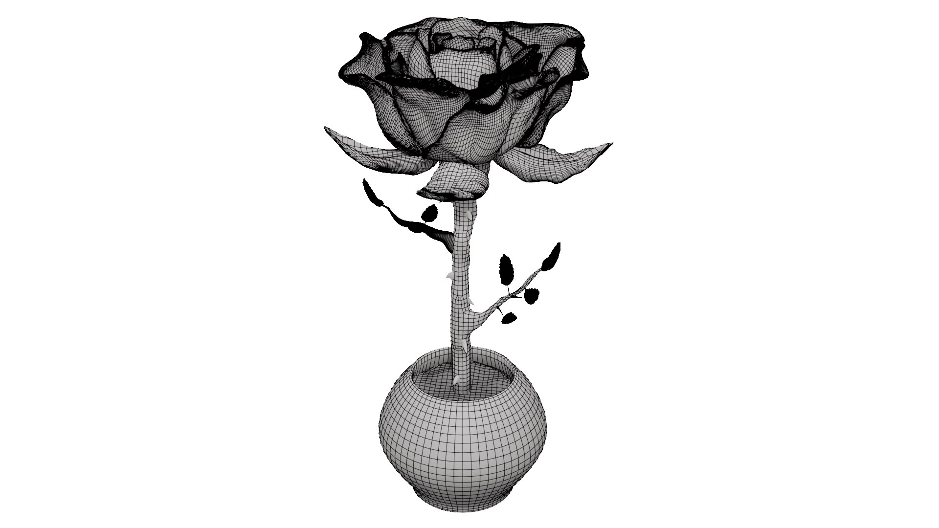 Rose In Pot 3D Model 3D Model - TurboSquid 2220457