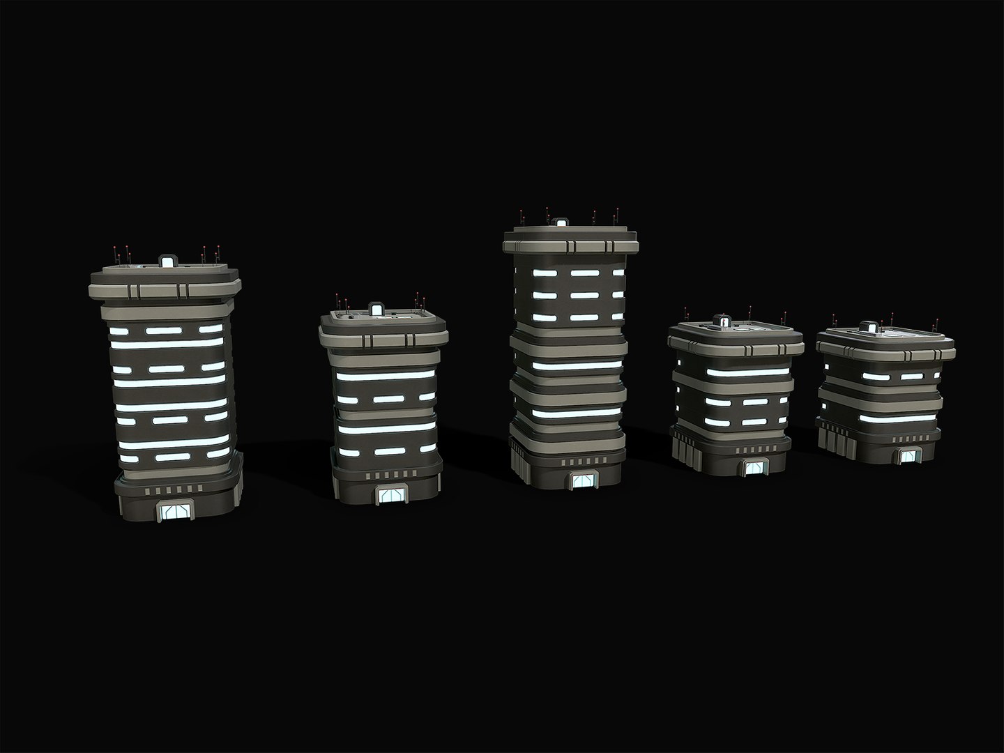 3D Scifi Modular Building Model - TurboSquid 1413148