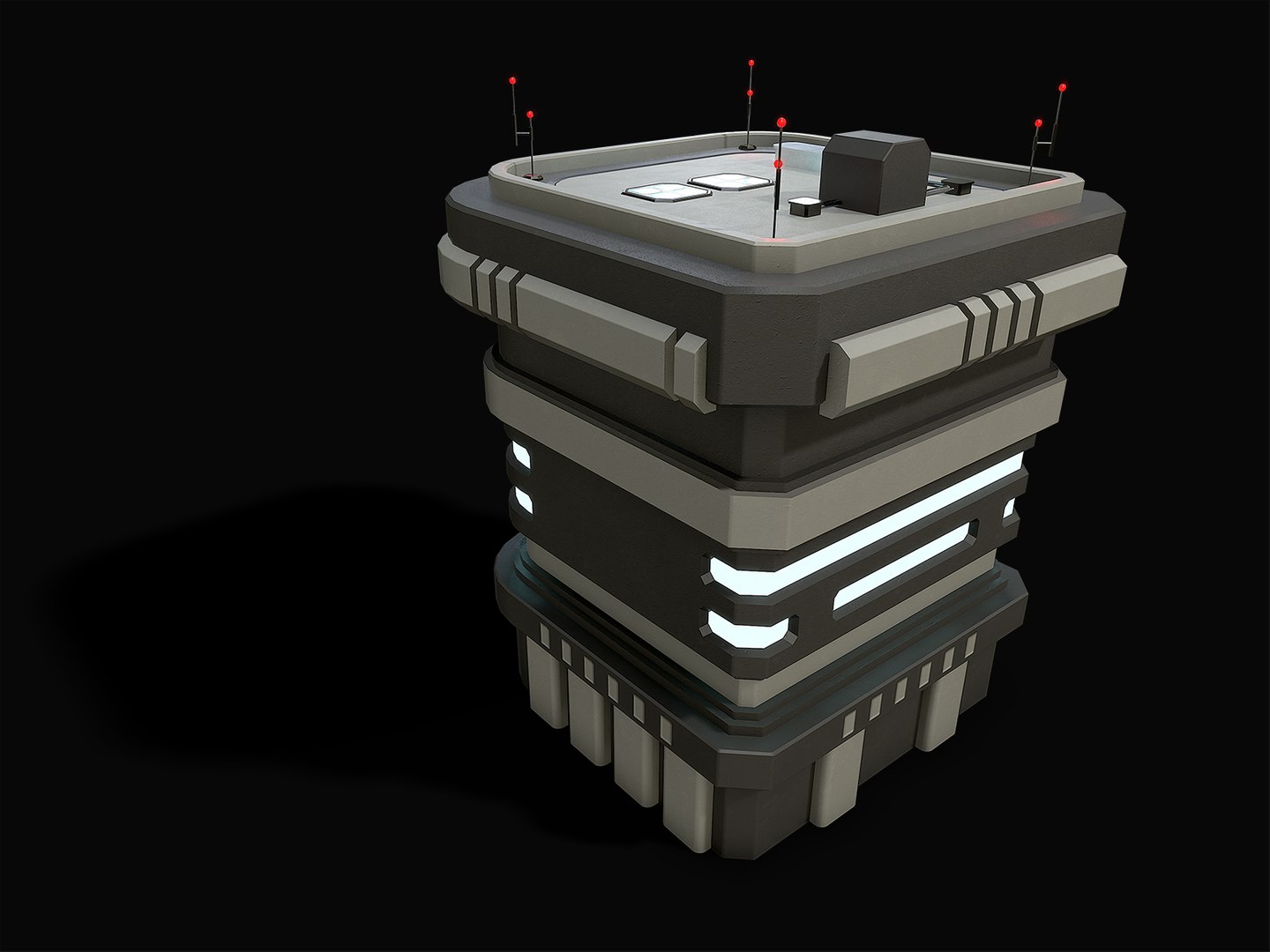 3D Scifi Modular Building Model - TurboSquid 1413148