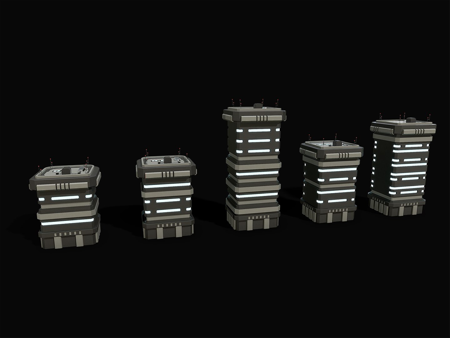 3D Scifi Modular Building Model - TurboSquid 1413148