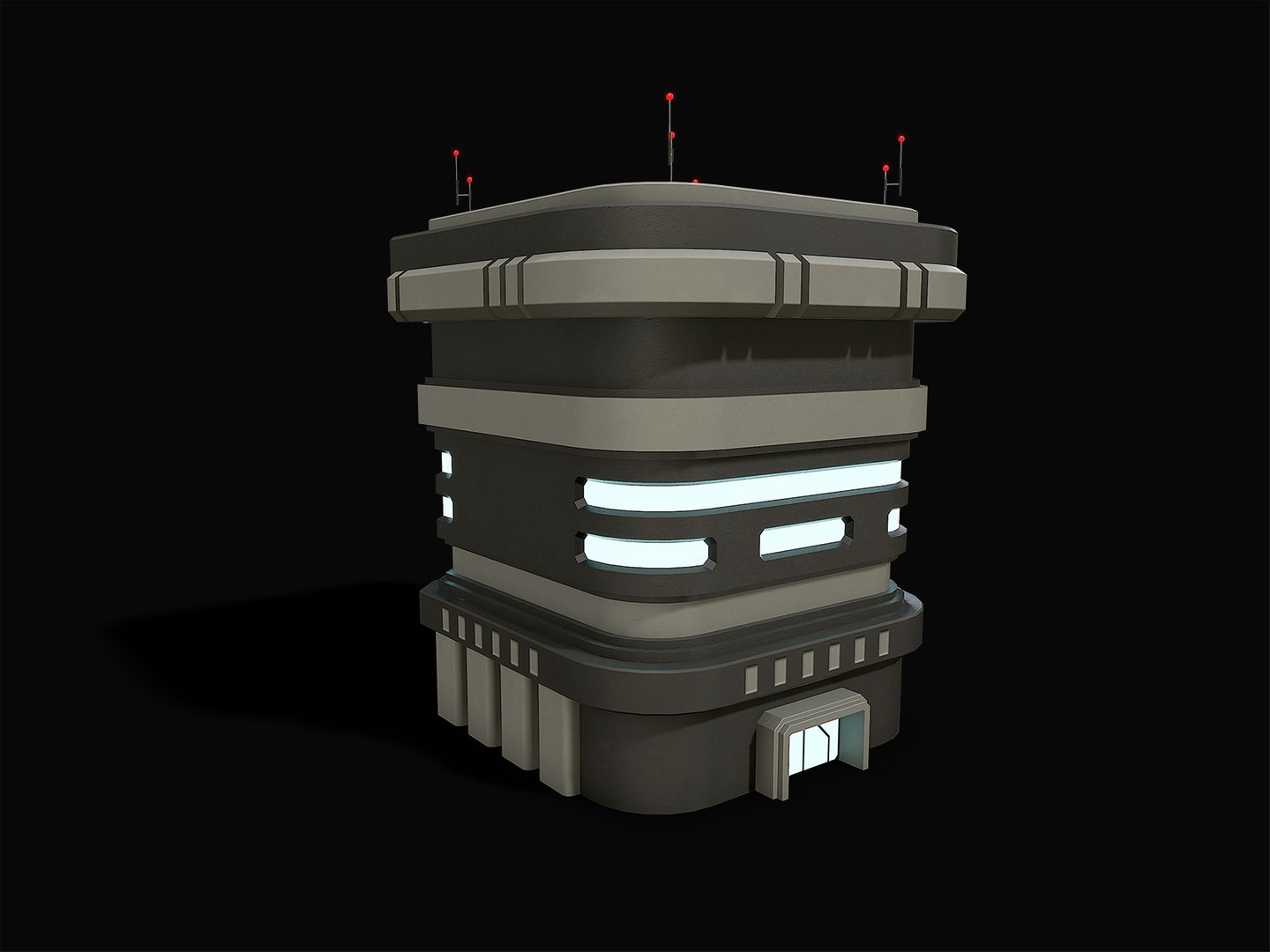 3D Scifi Modular Building Model - TurboSquid 1413148