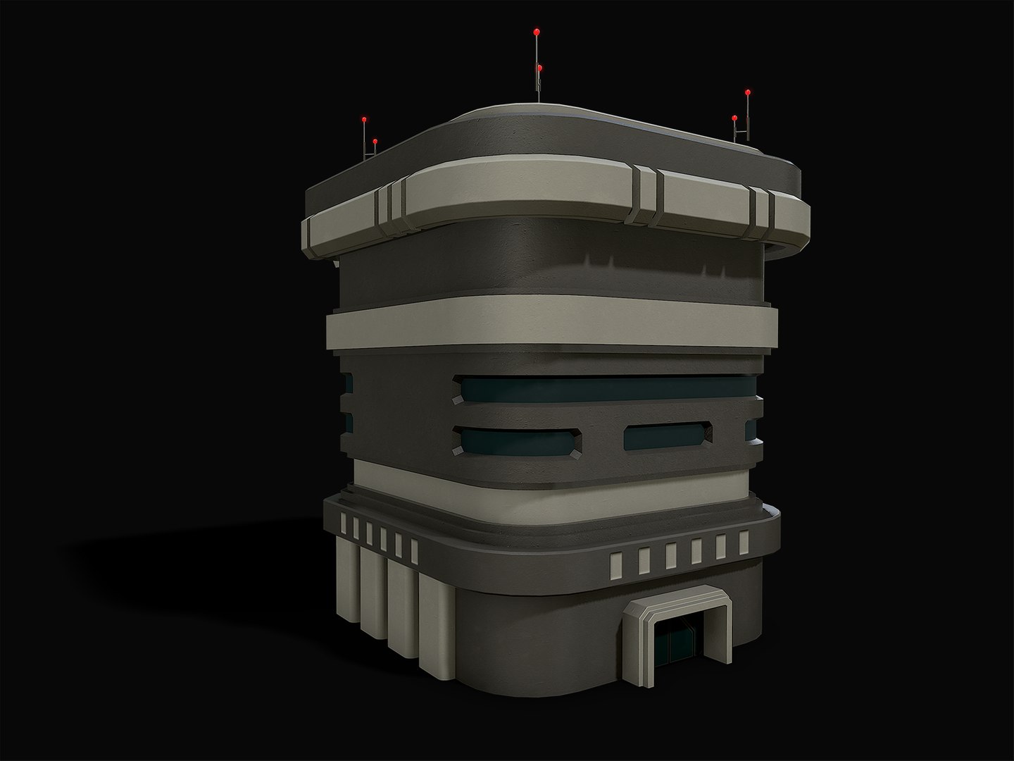 3D Scifi Modular Building Model - TurboSquid 1413148