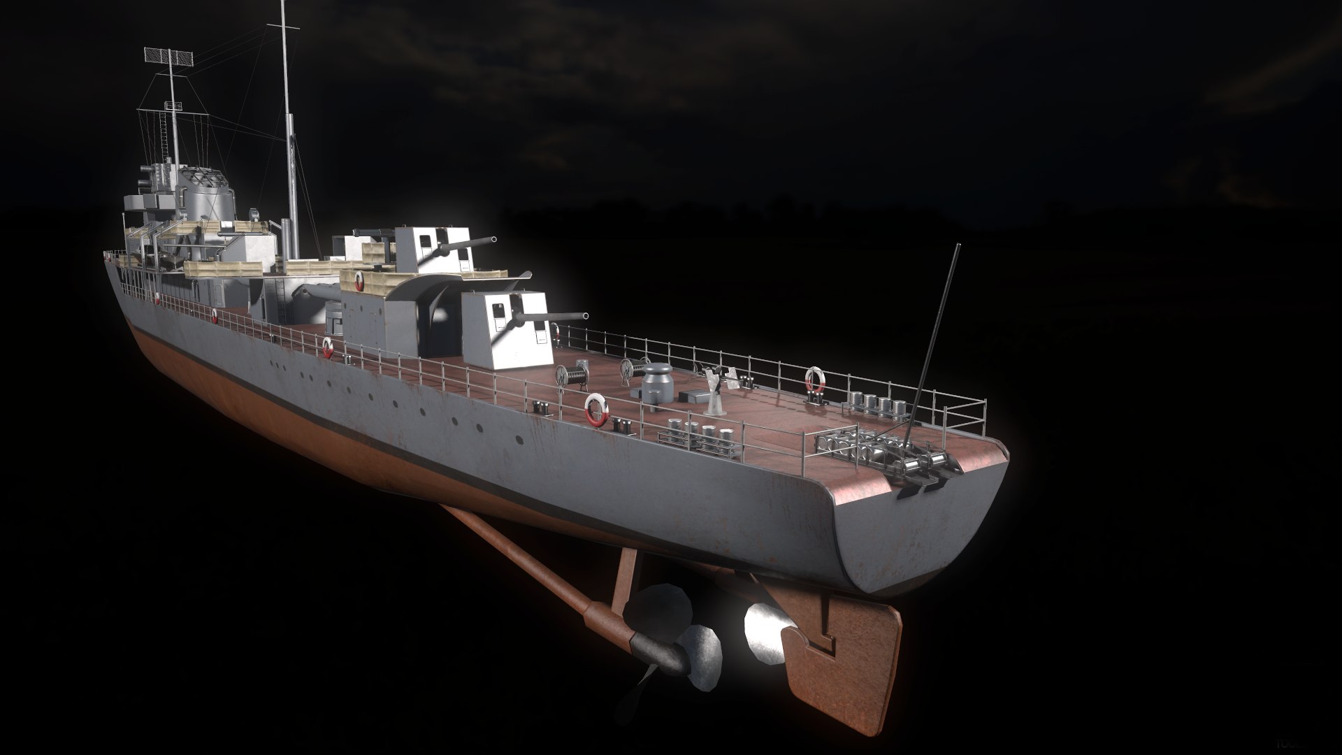 Gnevny-class Destroyer 3D Model - TurboSquid 1196237