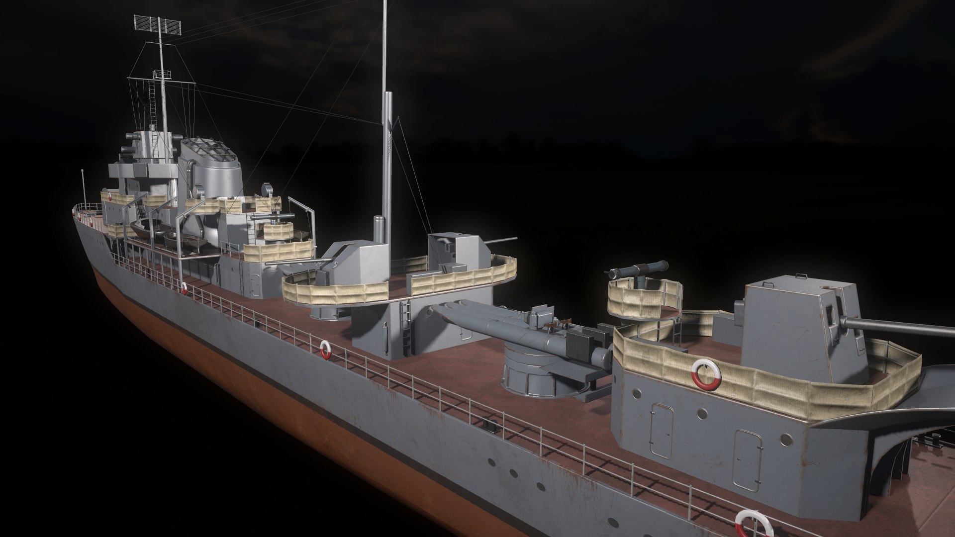 Gnevny-class Destroyer 3D Model - TurboSquid 1196237
