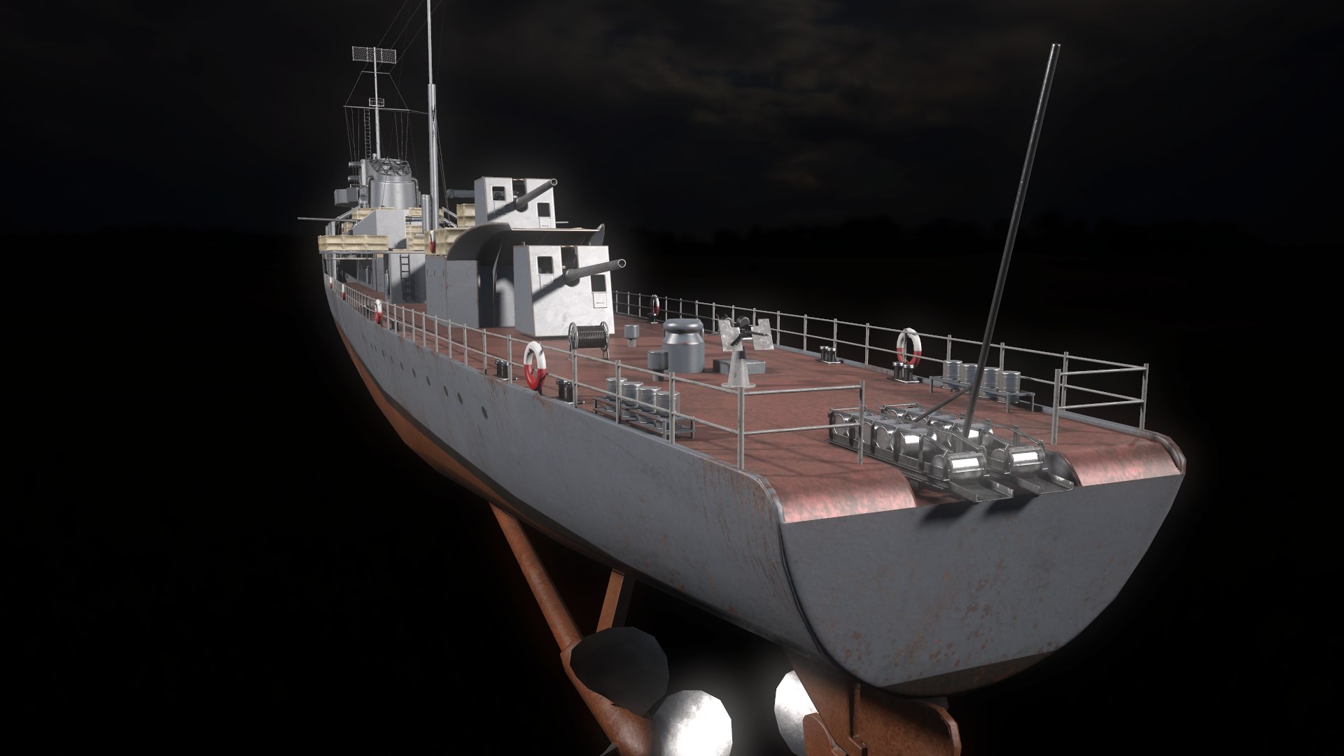 Gnevny-class Destroyer 3D Model - TurboSquid 1196237