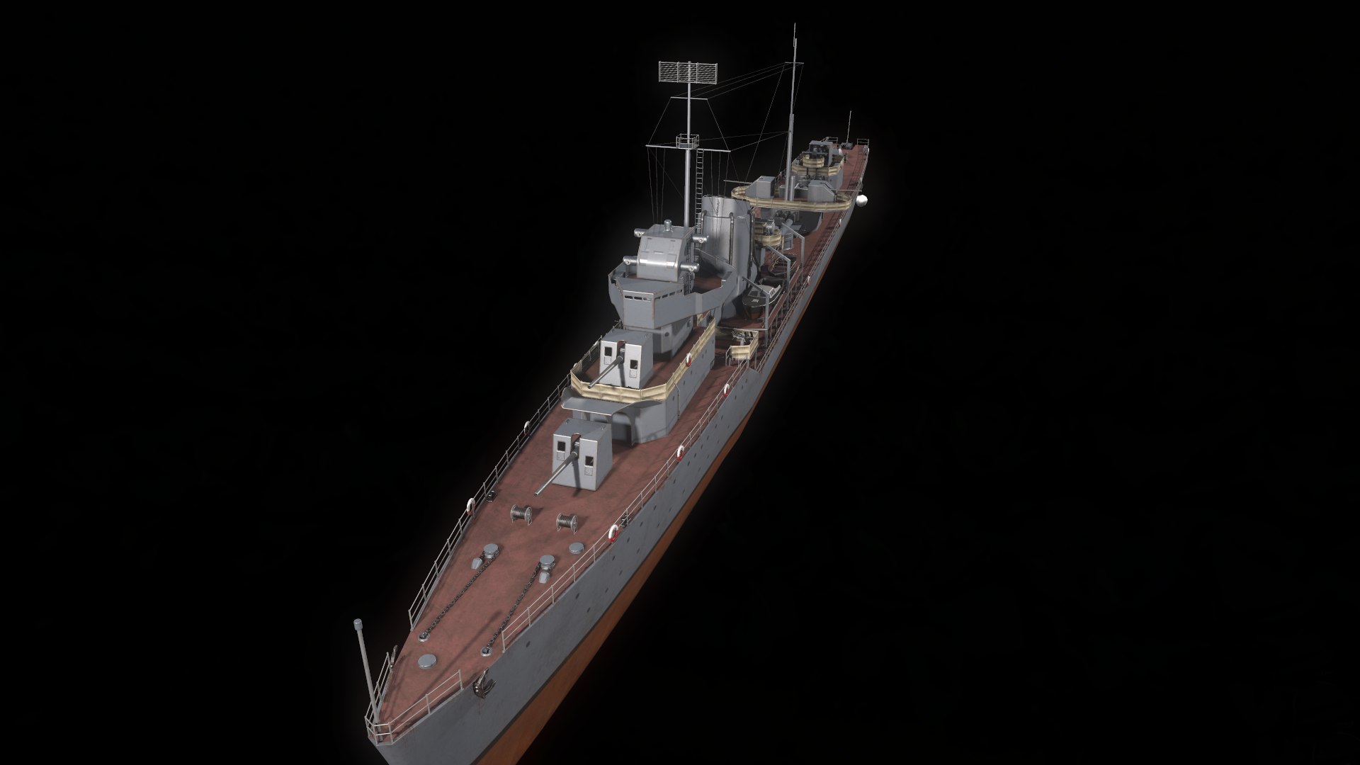 Gnevny-class Destroyer 3D Model - TurboSquid 1196237