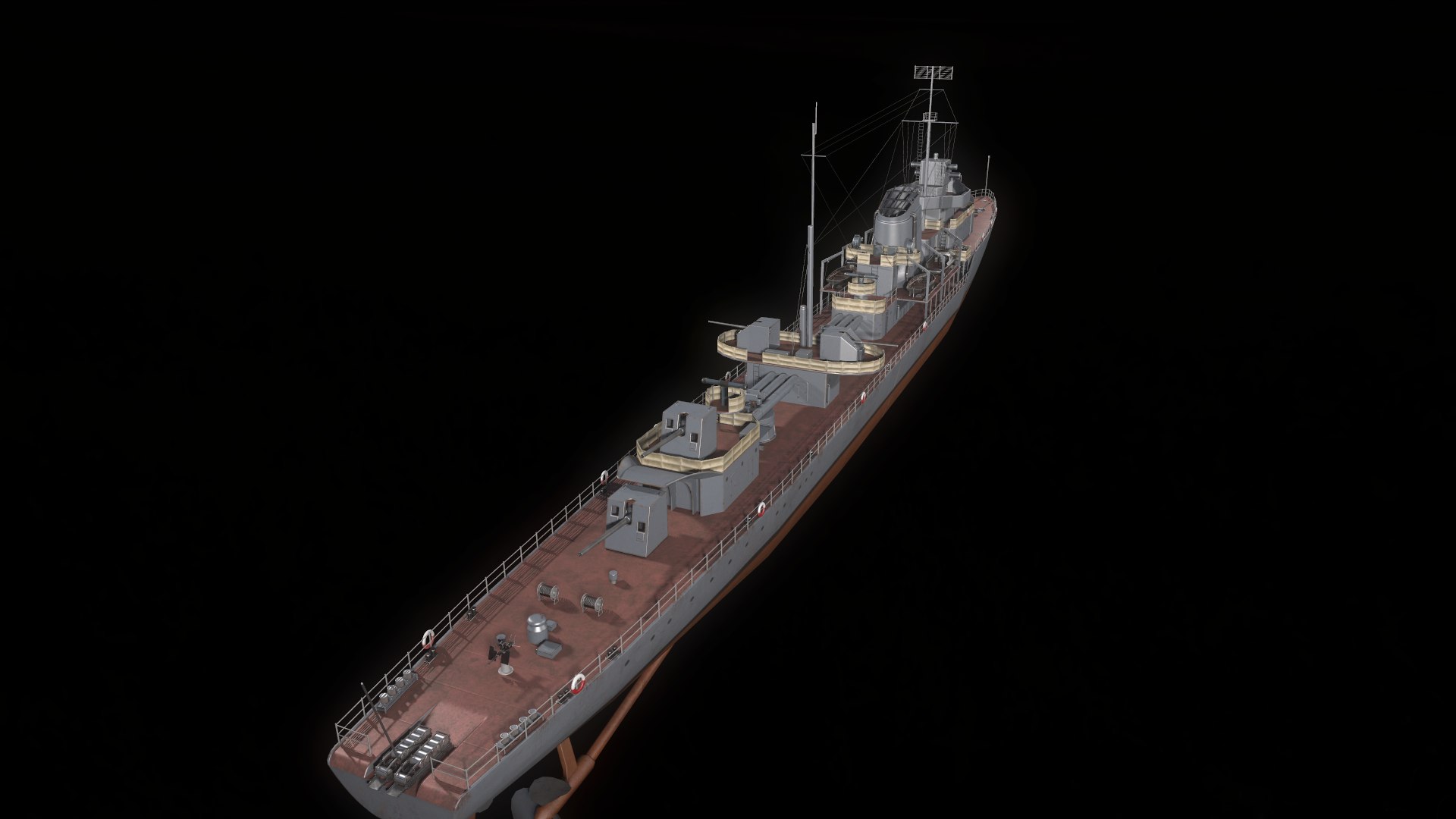 Gnevny-class Destroyer 3D Model - TurboSquid 1196237