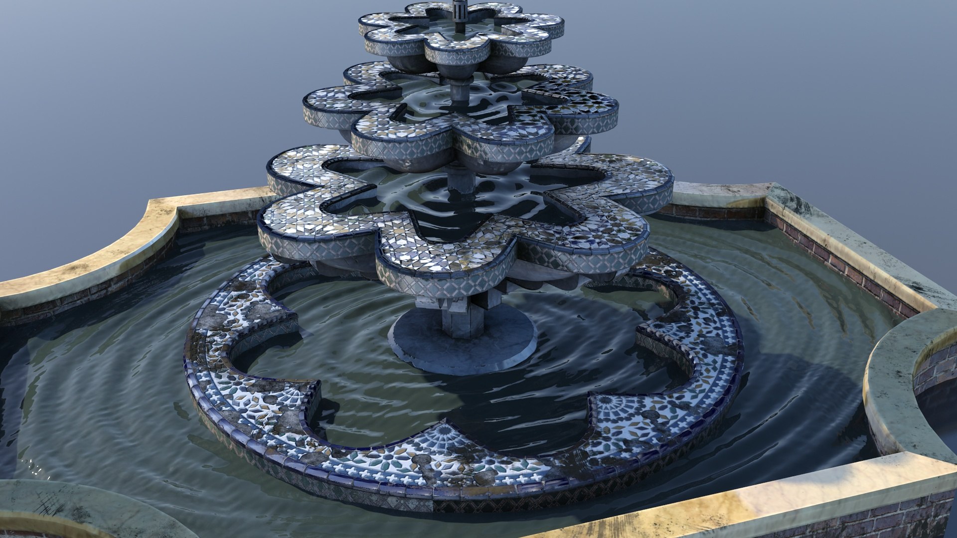 3d Old Fountaine Mray Model