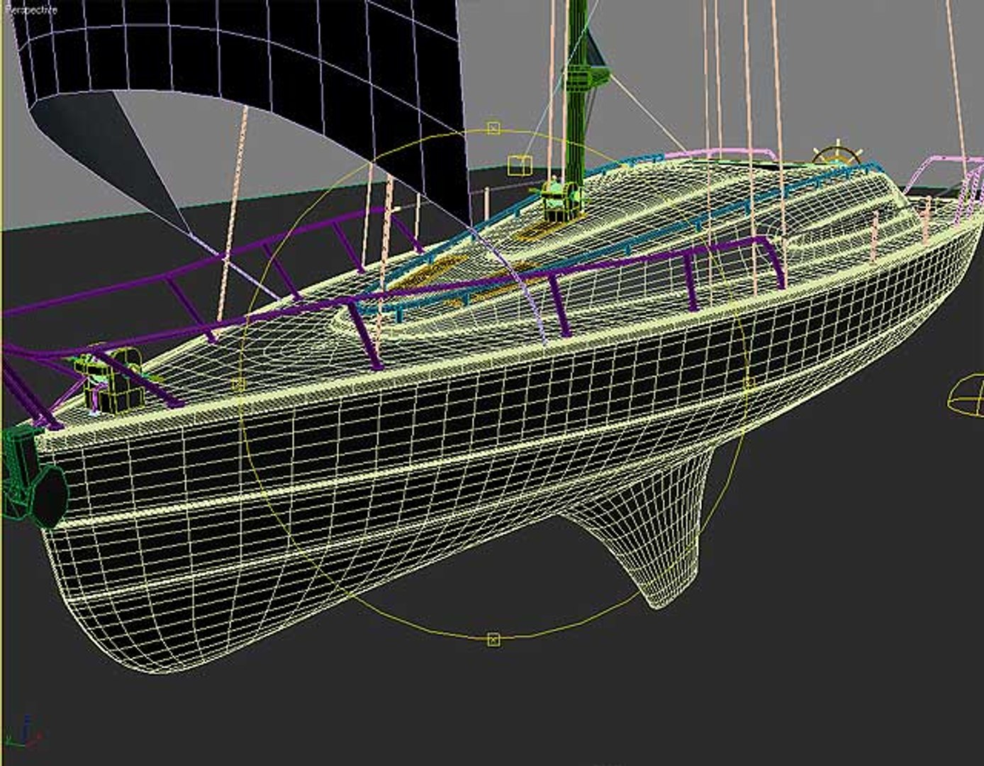 3d Sail Boat Yacht Model