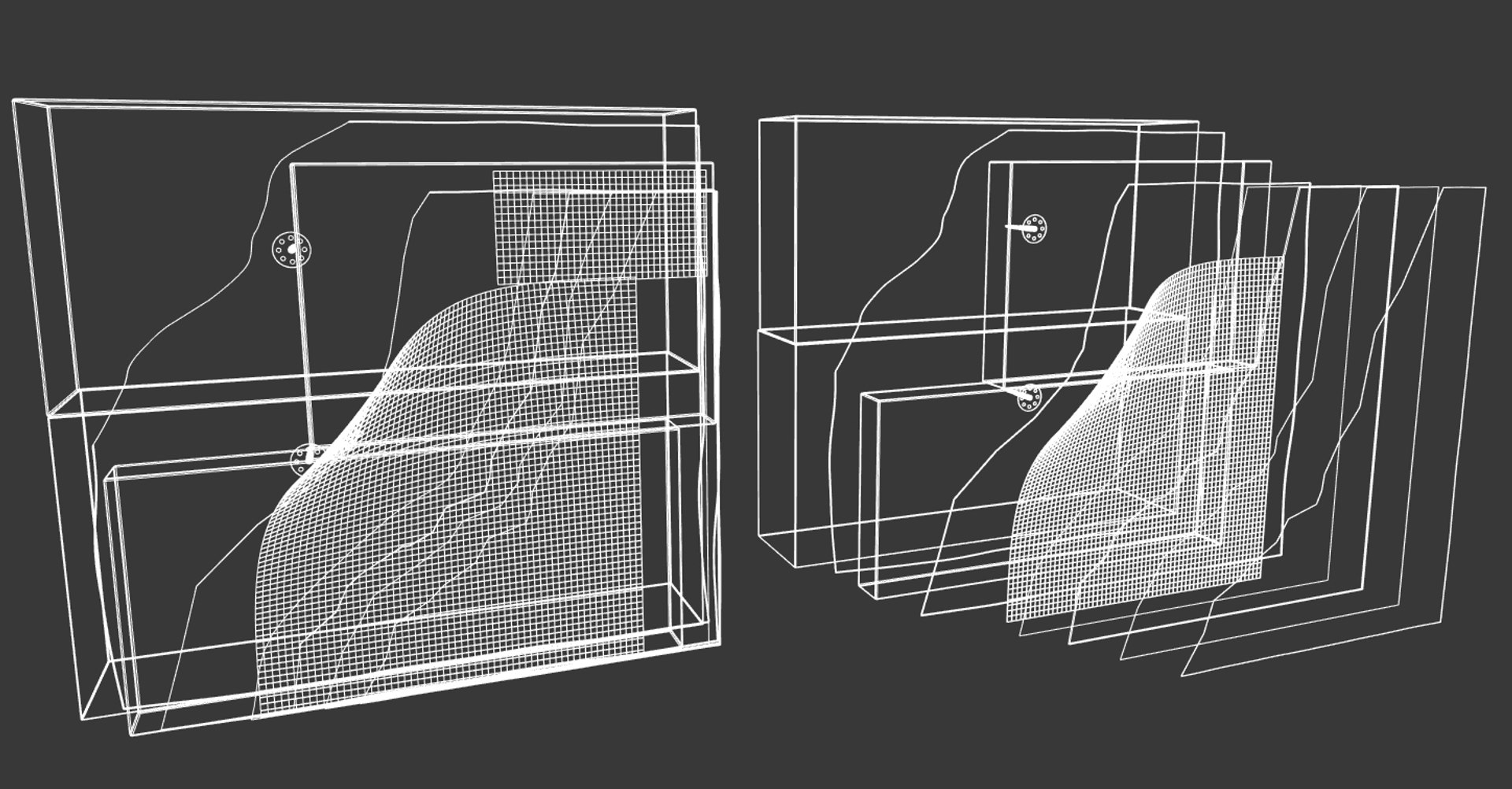 3d Layers Wall Model