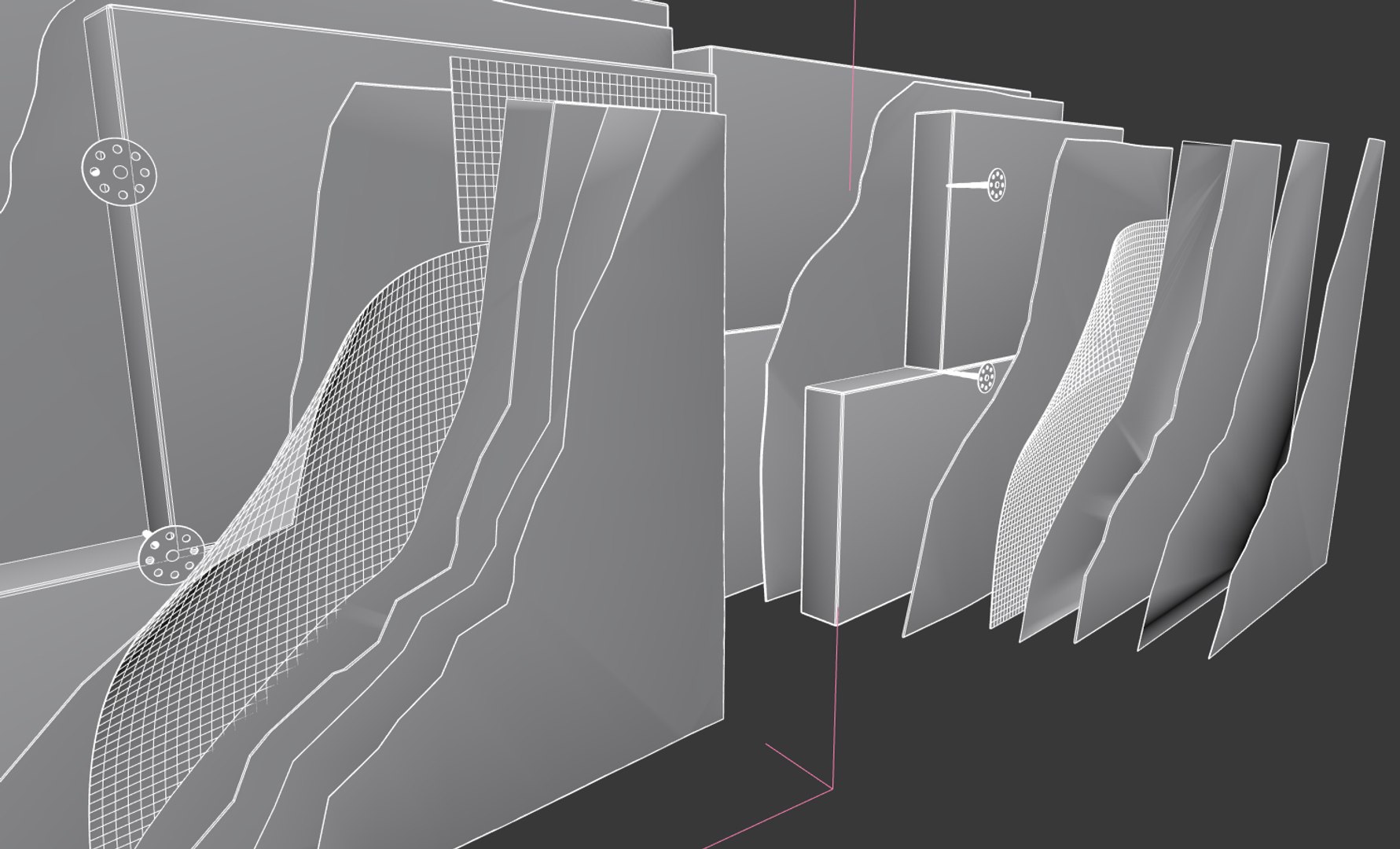 3d Layers Wall Model