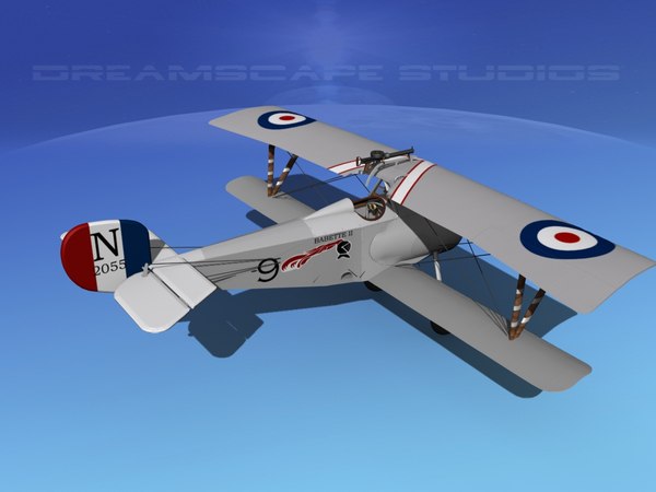 3d model high-poly nieuport 17 fighter aircraft