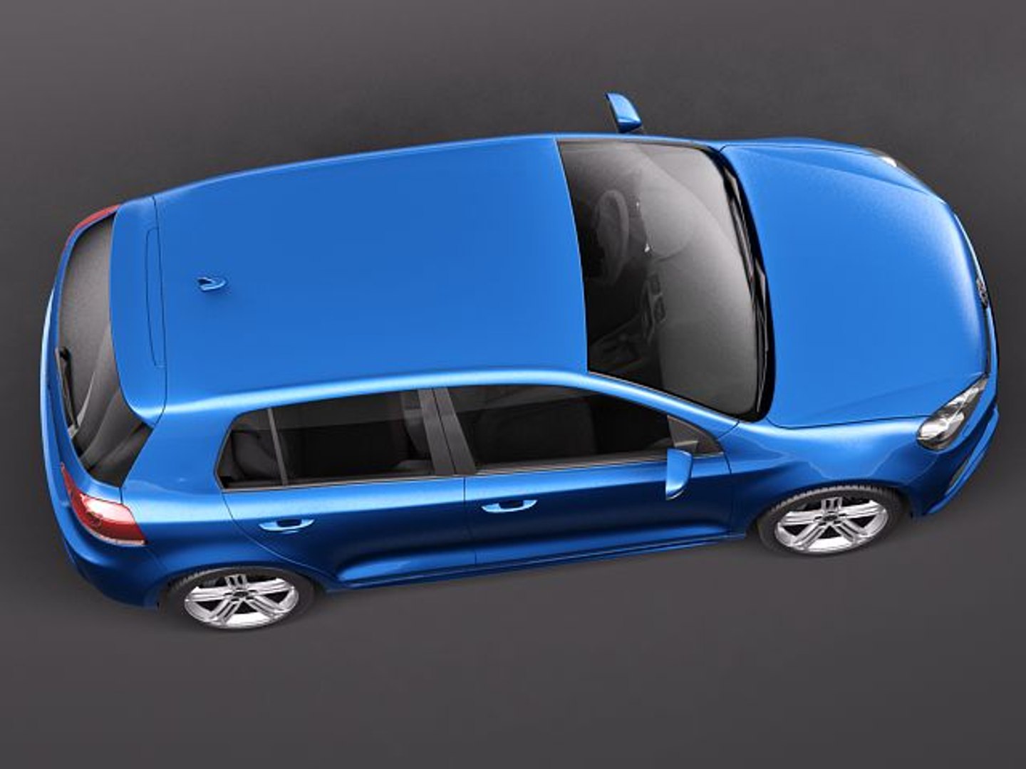 volkswagen golf r 3d model