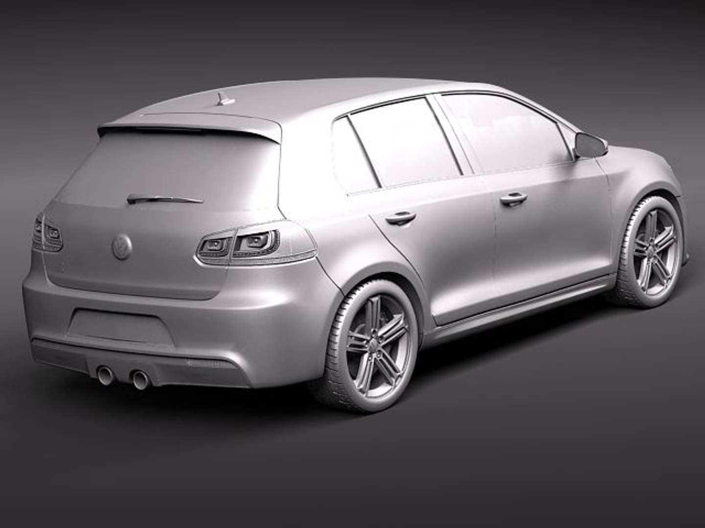 volkswagen golf r 3d model