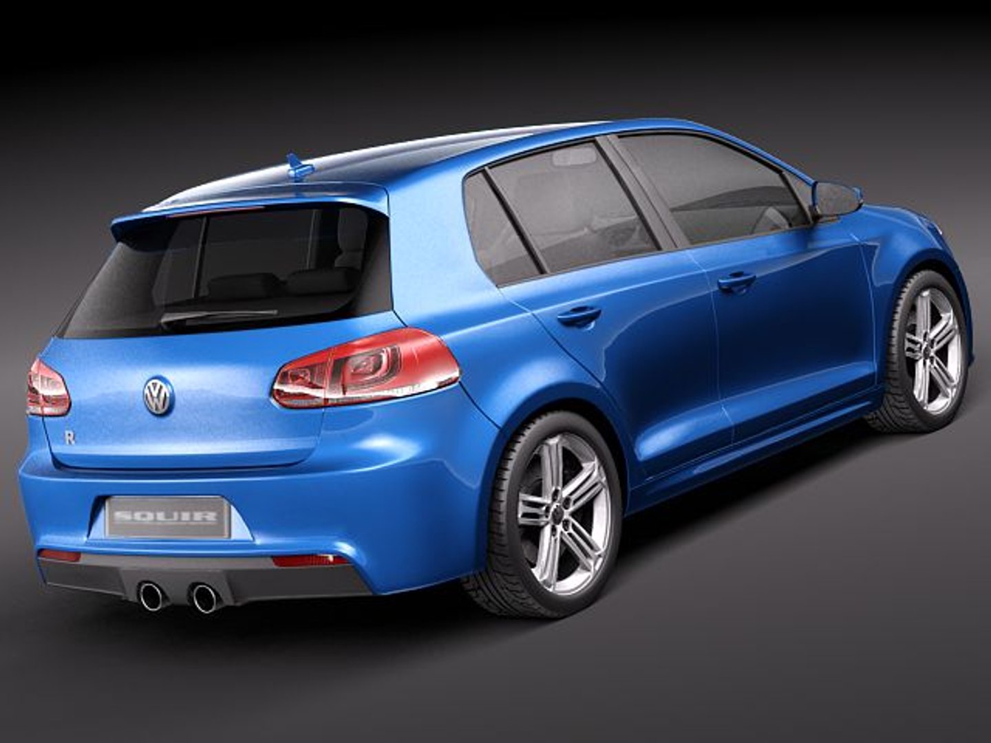 volkswagen golf r 3d model