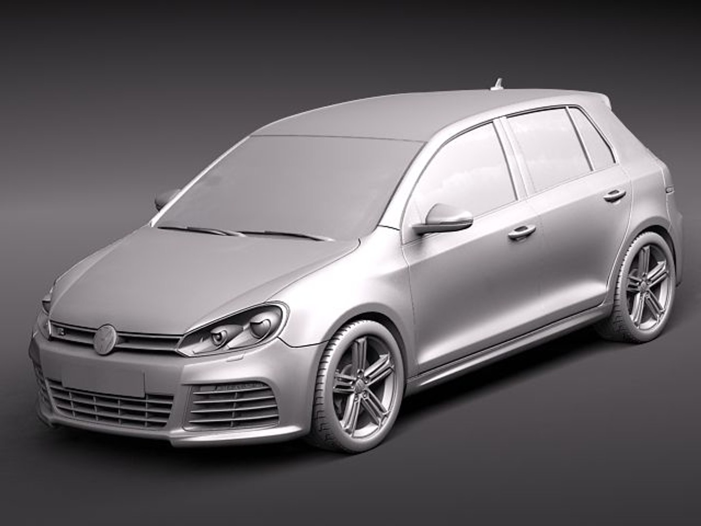 volkswagen golf r 3d model