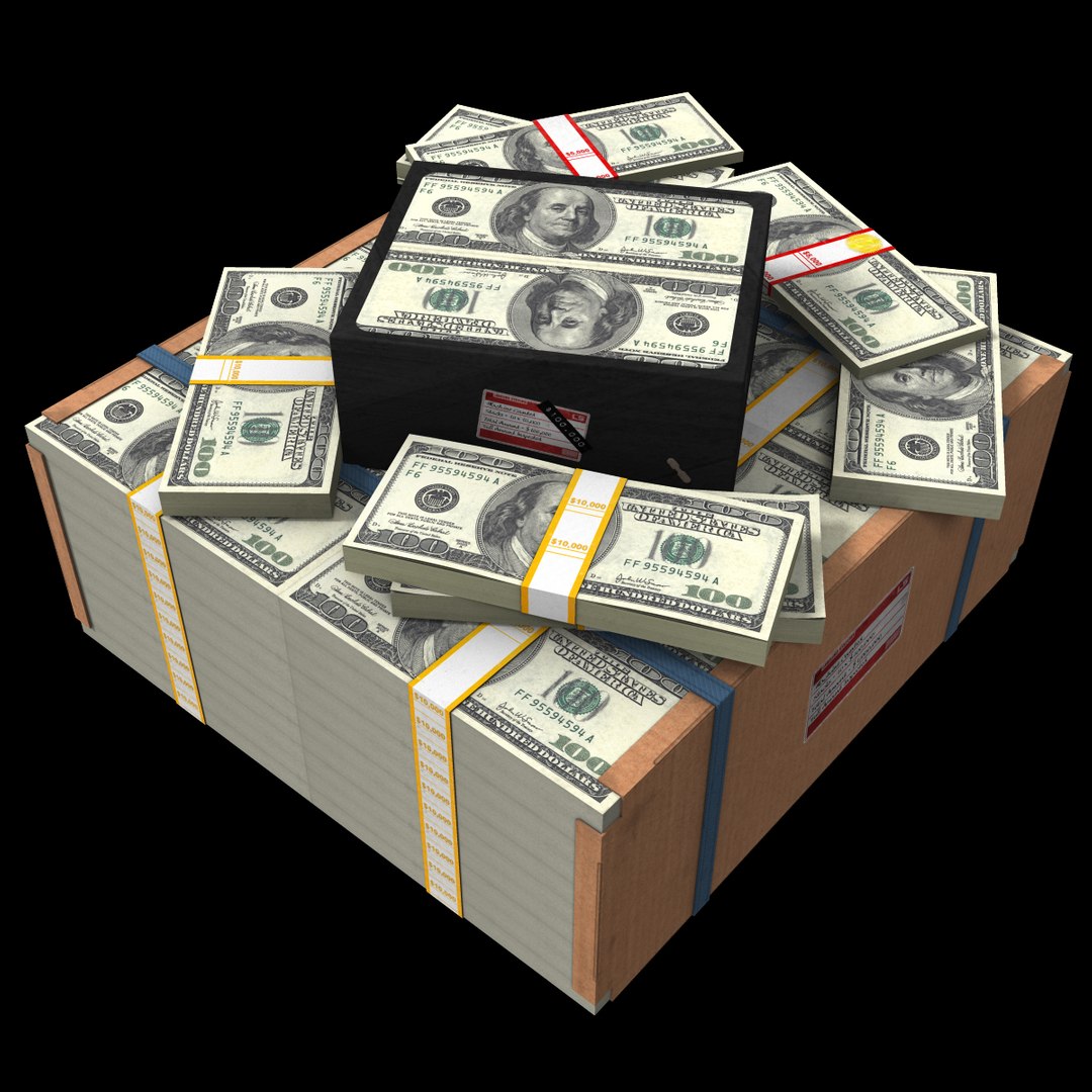American Money Pack 3d Model