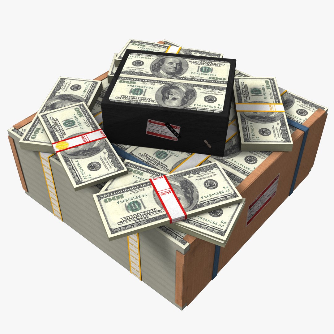 American Money Pack 3d Model