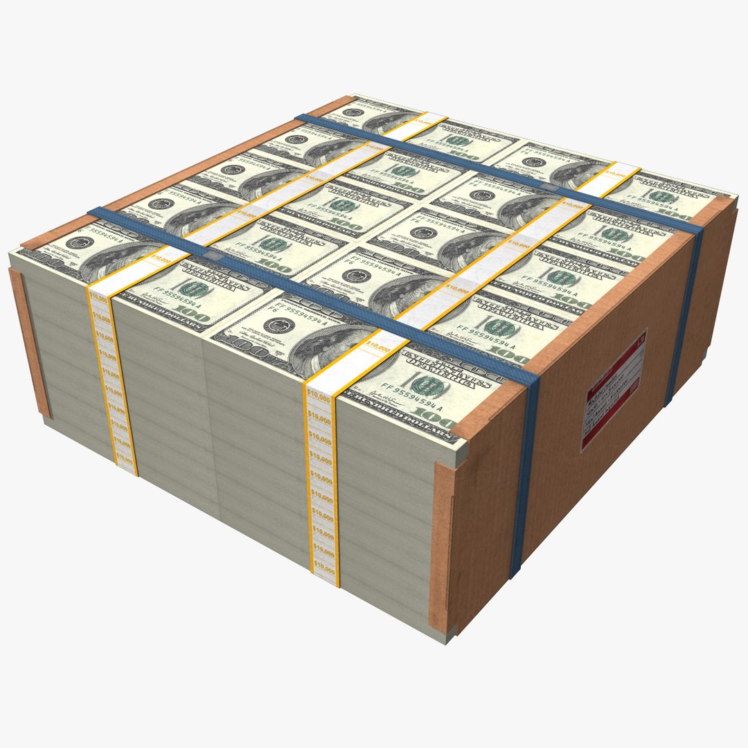 American Money Pack 3d Model