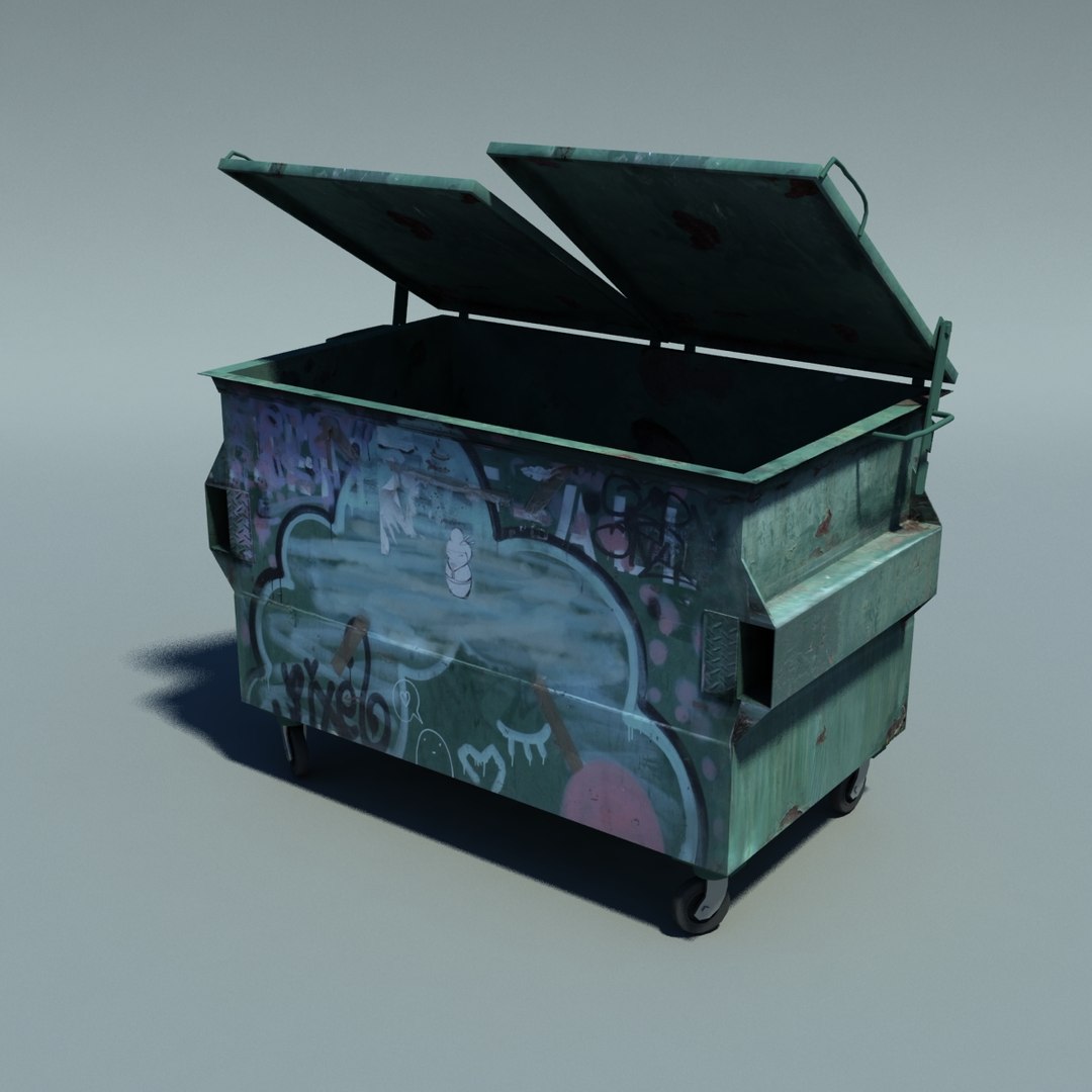 Obj Dumpster Graffiti Bin