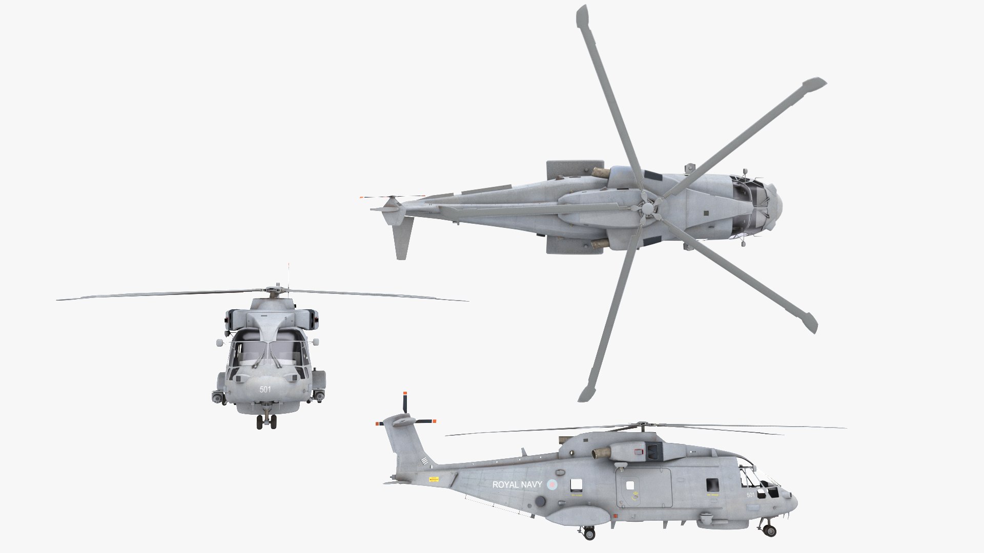Merlin Aw101 Helicopter 3D Model - TurboSquid 1580569