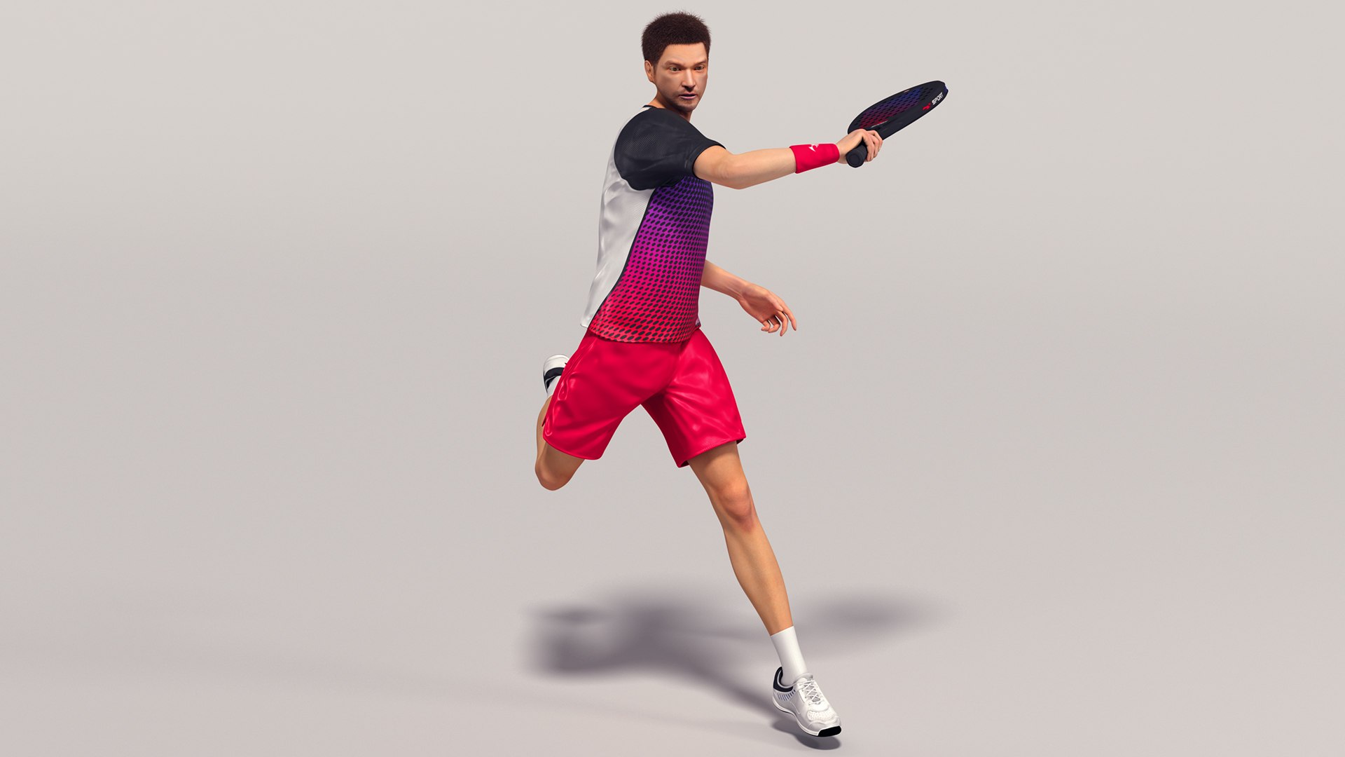 Male Padel Player Animated HQ 3D Model - TurboSquid 1813354