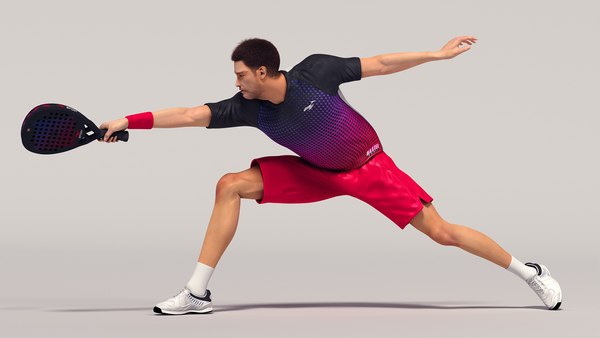 Male Padel Player Animated HQ 3D model - TurboSquid 1813354