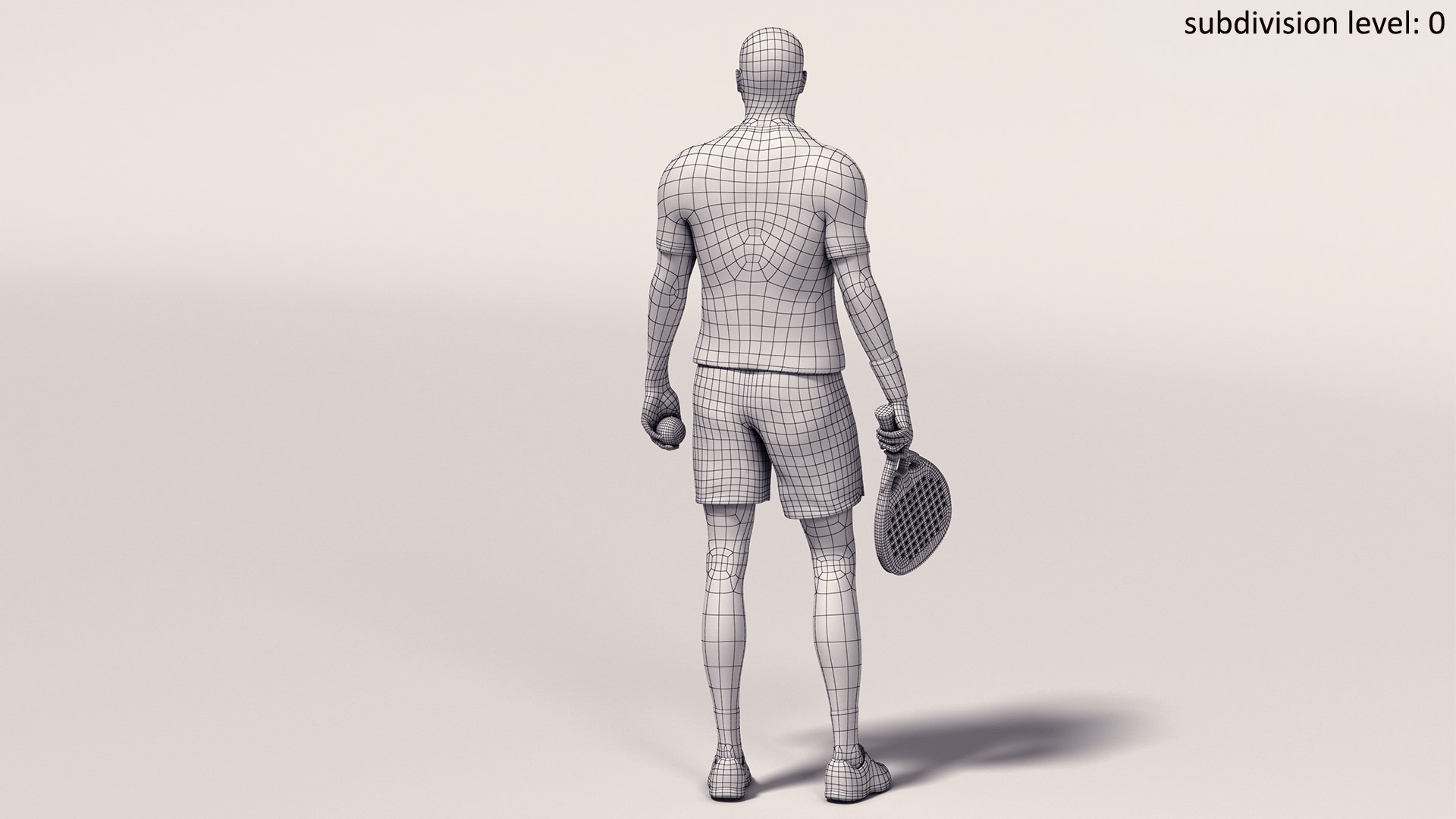Male Padel Player Animated HQ 3D Model - TurboSquid 1813354