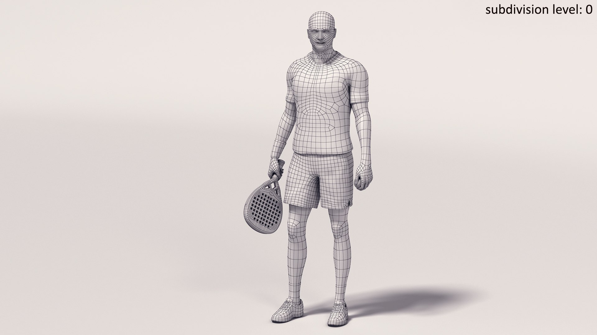 Male Padel Player Animated HQ 3D Model - TurboSquid 1813354