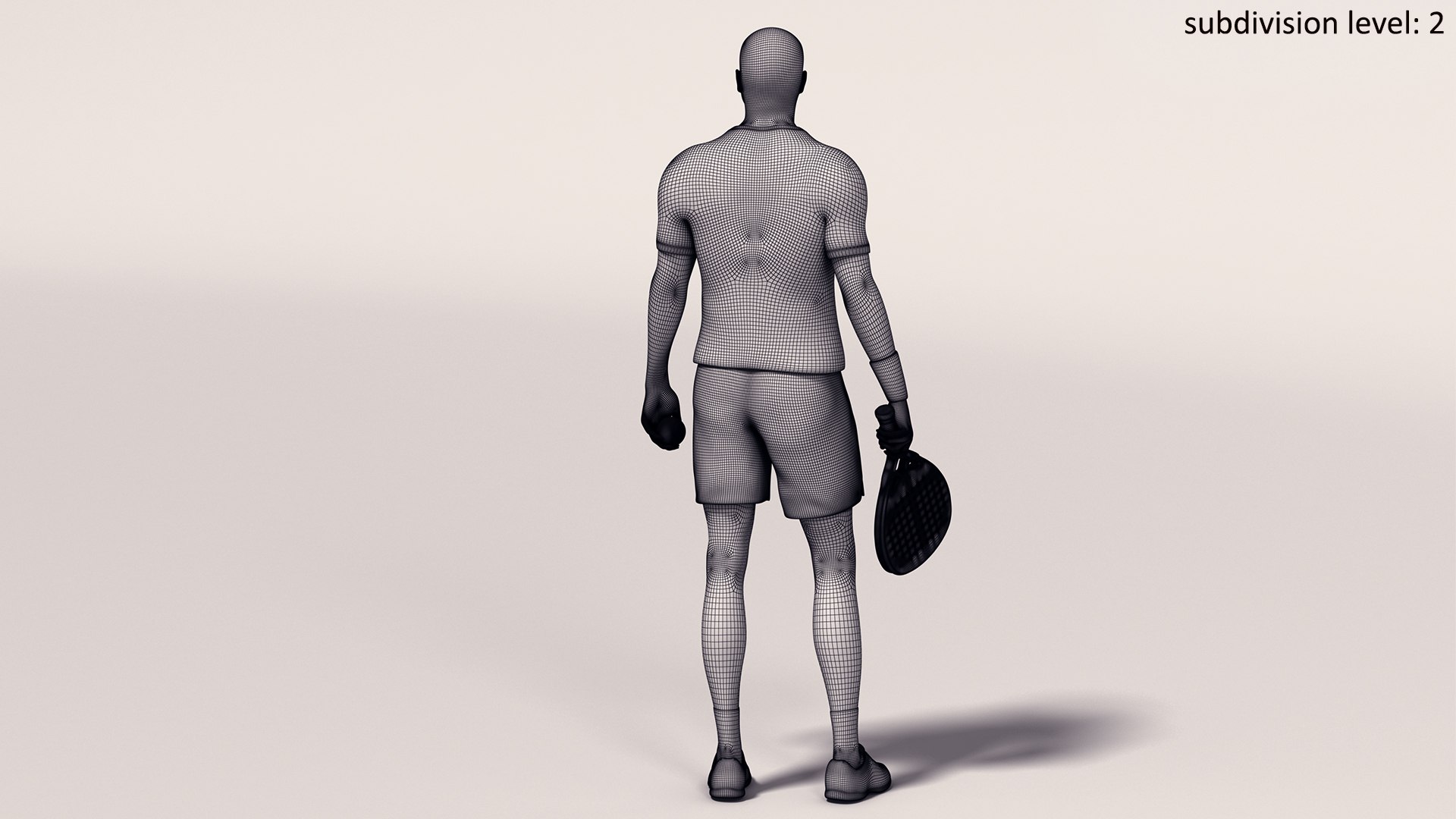 Male Padel Player Animated HQ 3D Model - TurboSquid 1813354