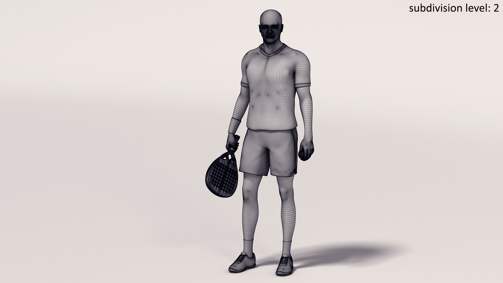 Male Padel Player Animated HQ 3D Model - TurboSquid 1813354