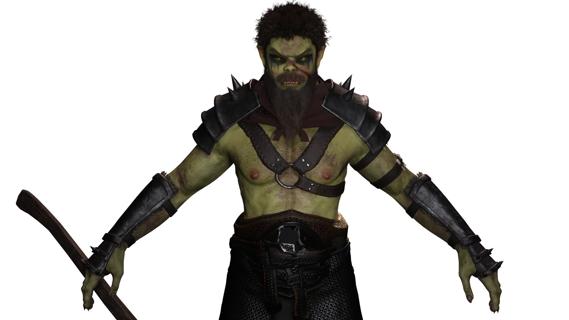 3D AAA 3D MODEL FANTASY CHARACTER -THE MALE ORC 01 MONSTER CREATURE ...
