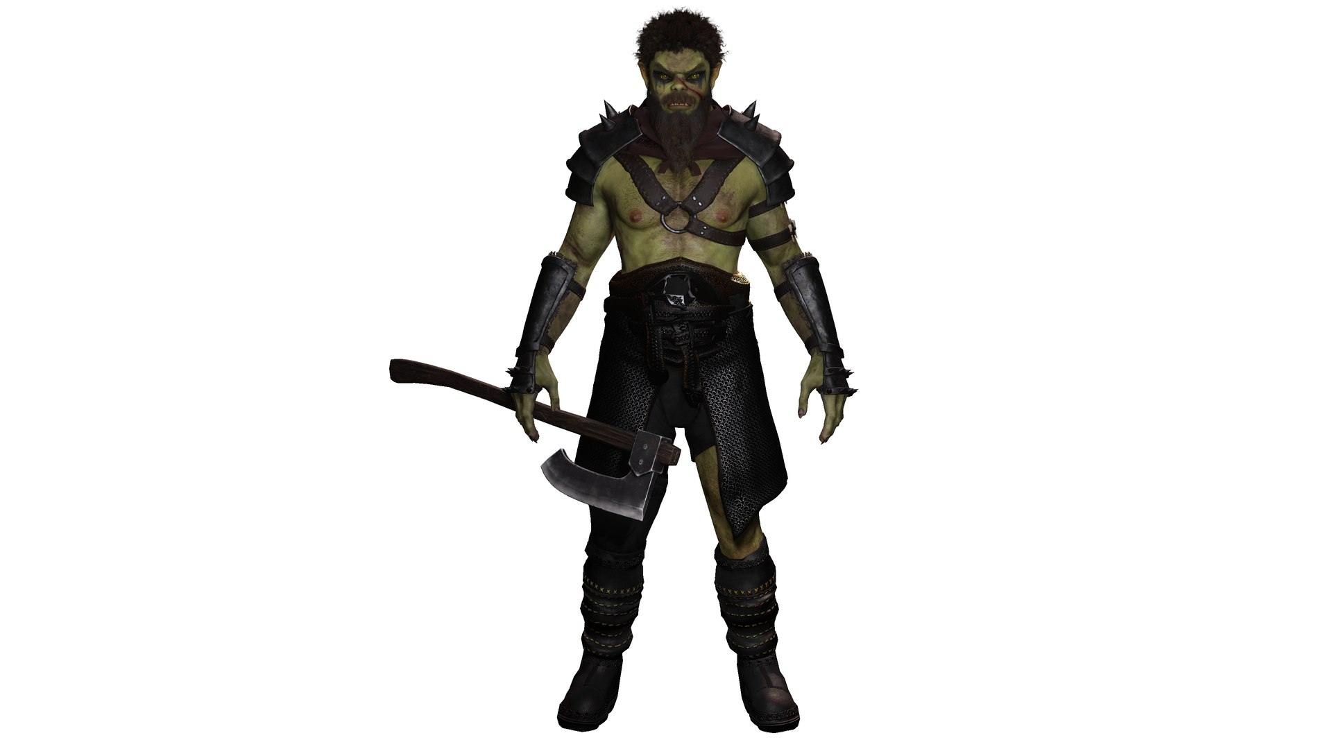 3D AAA 3D MODEL FANTASY CHARACTER -THE MALE ORC 01 MONSTER CREATURE ...