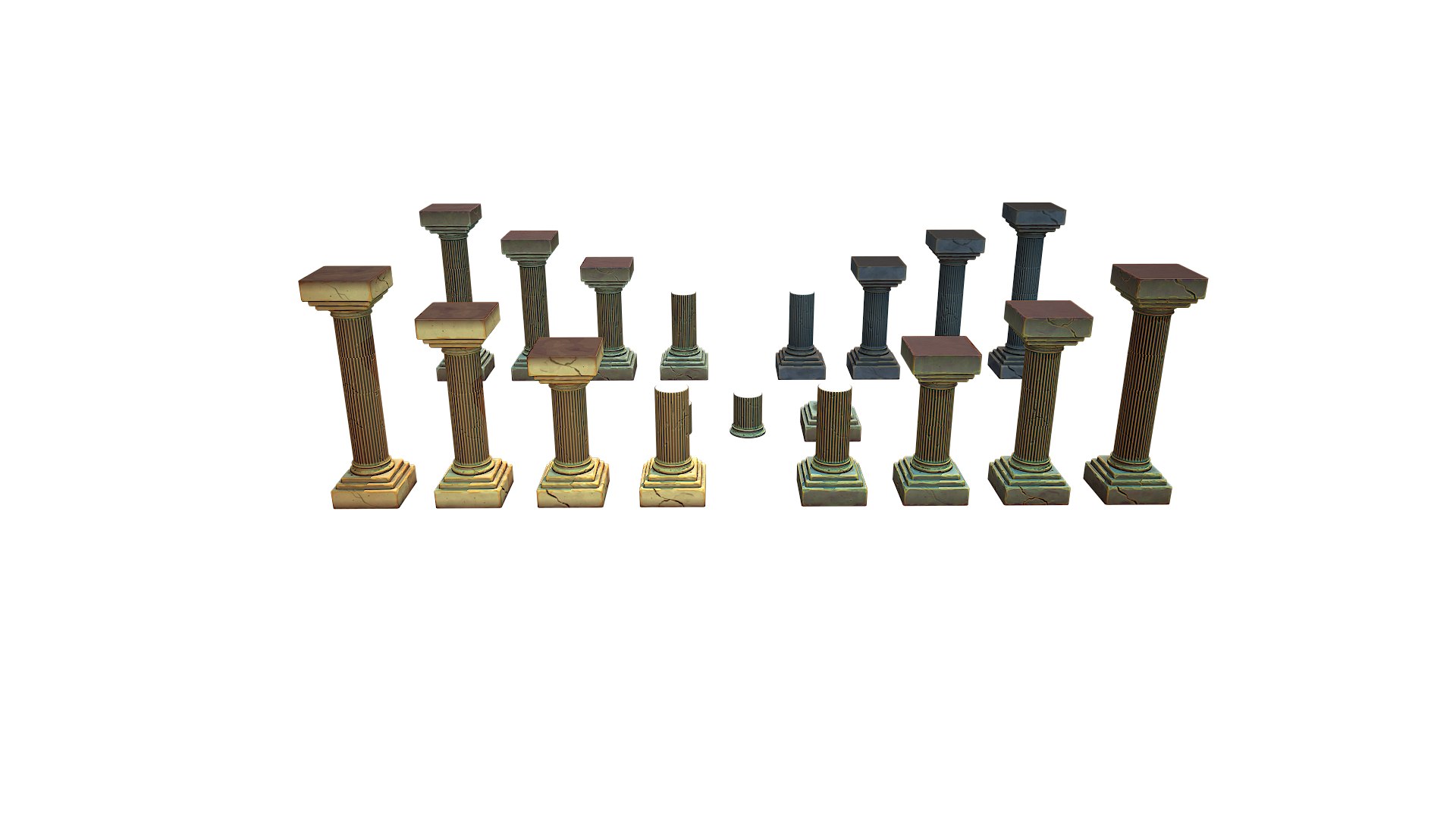 Modular Stylized Roman Columns 3D Model - TurboSquid 1980543