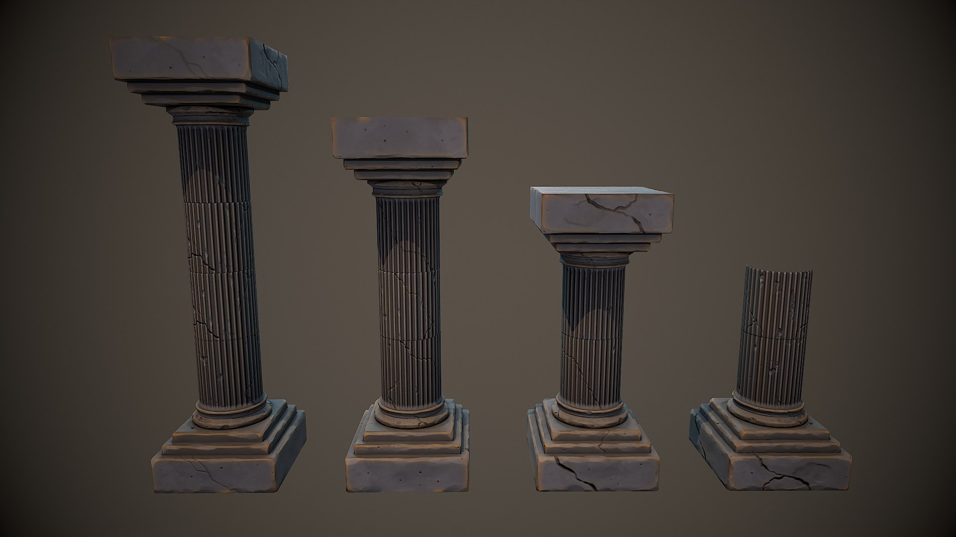 Modular Stylized Roman Columns 3D Model - TurboSquid 1980543