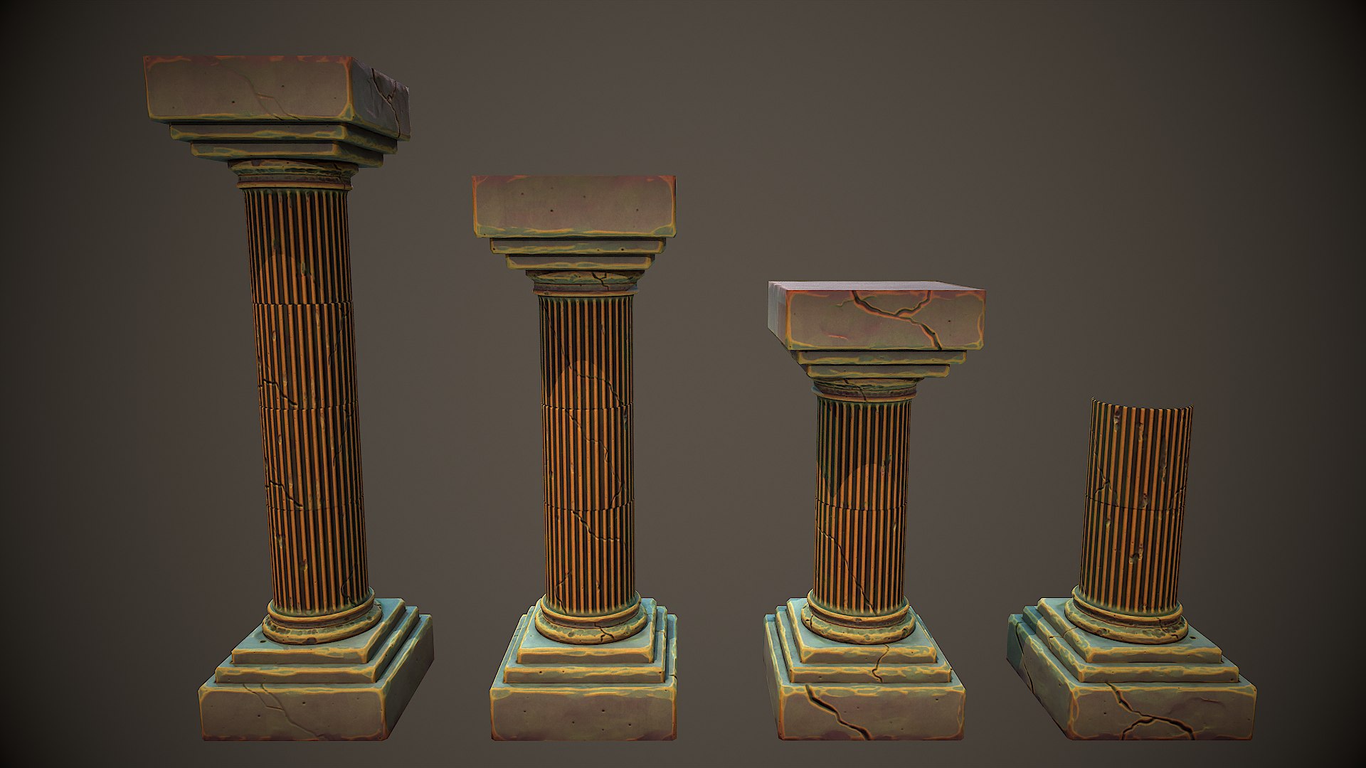 Modular Stylized Roman Columns 3D Model - TurboSquid 1980543