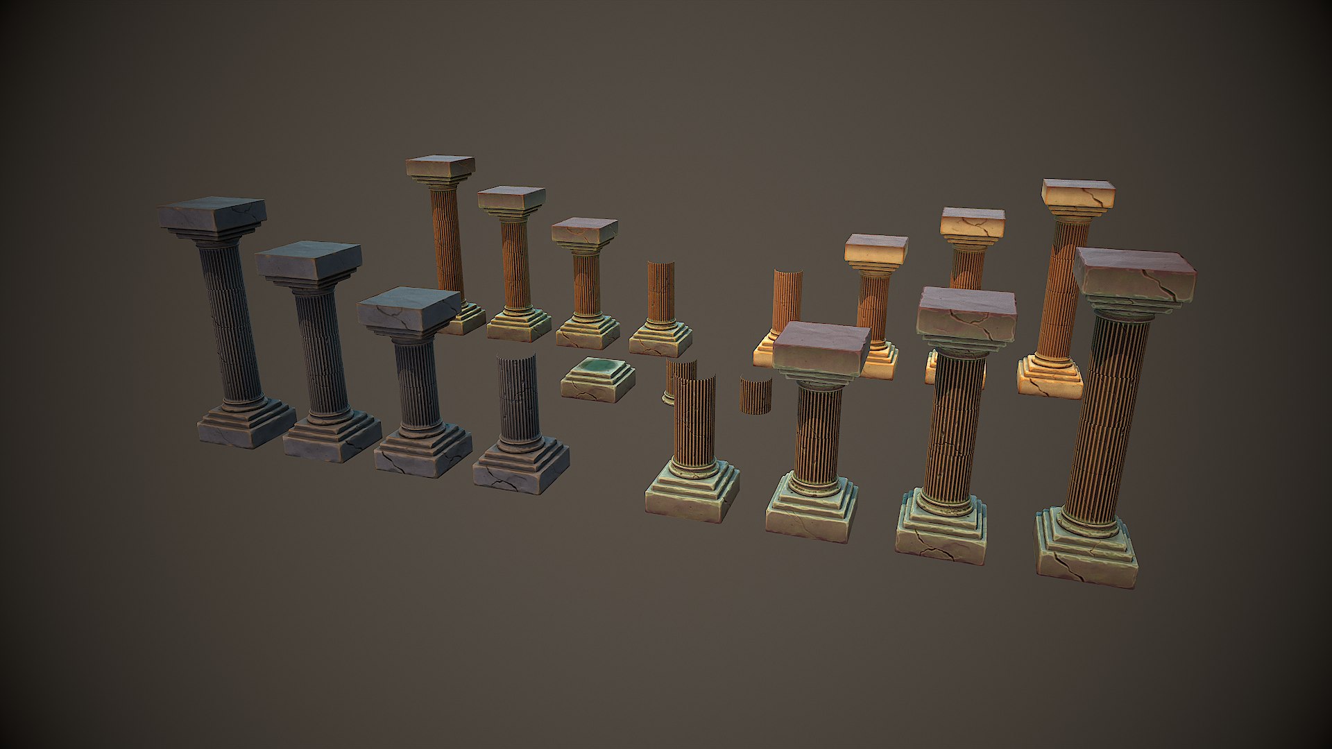 Modular Stylized Roman Columns 3D Model - TurboSquid 1980543