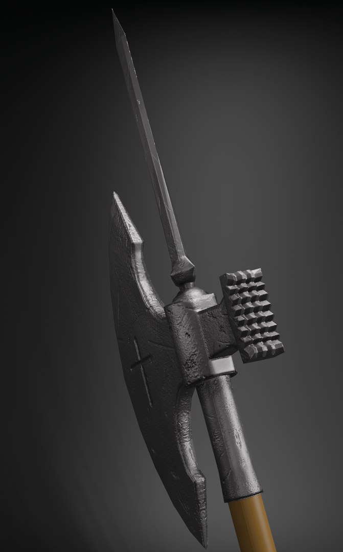 Detailed Medieval Pole Axe Low Poly Asset 3D Model - TurboSquid 2257182
