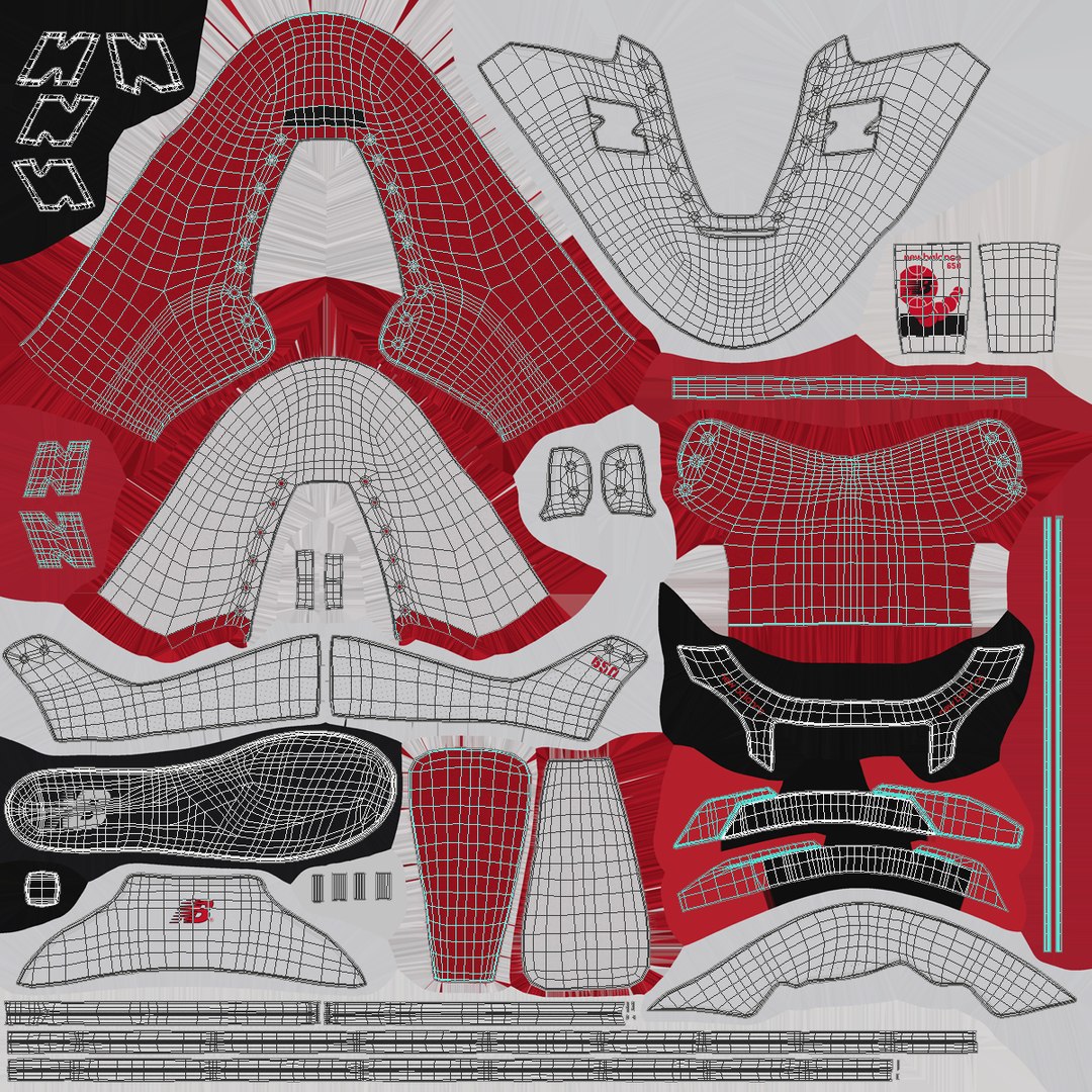 3D New Balance 650 Red - TurboSquid 1975670