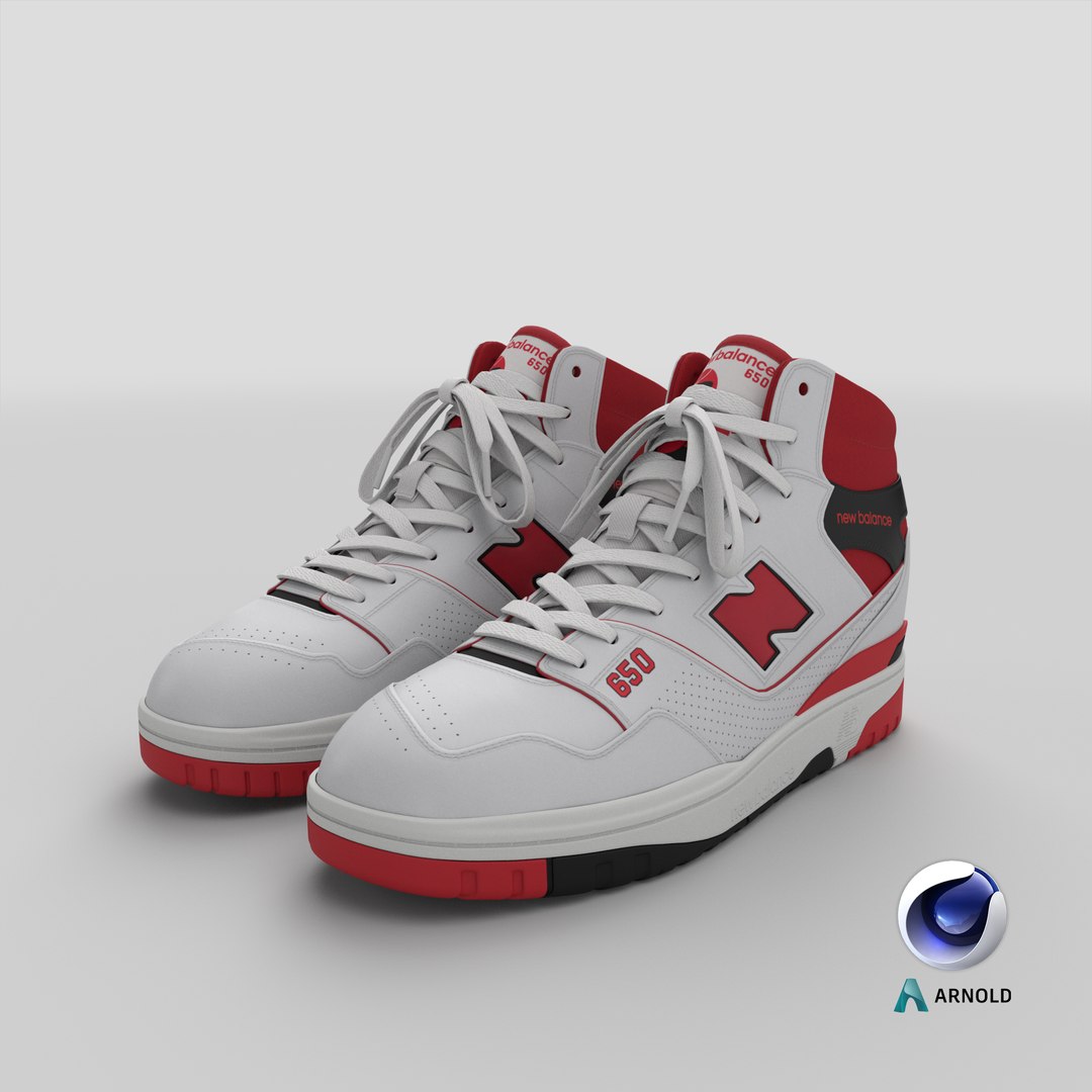 3D New Balance 650 Red - TurboSquid 1975670