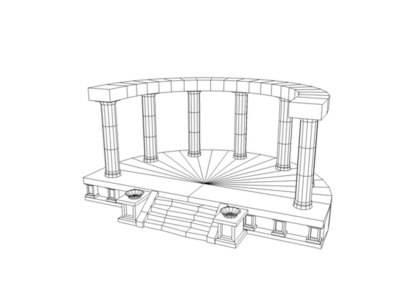 3d Ancient Temple Model
