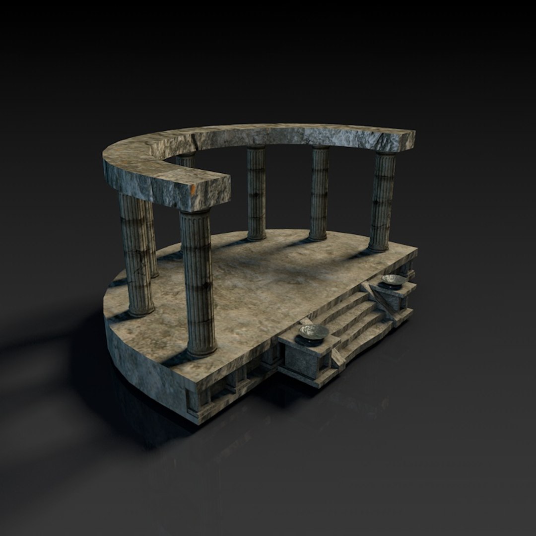 3d Ancient Temple Model