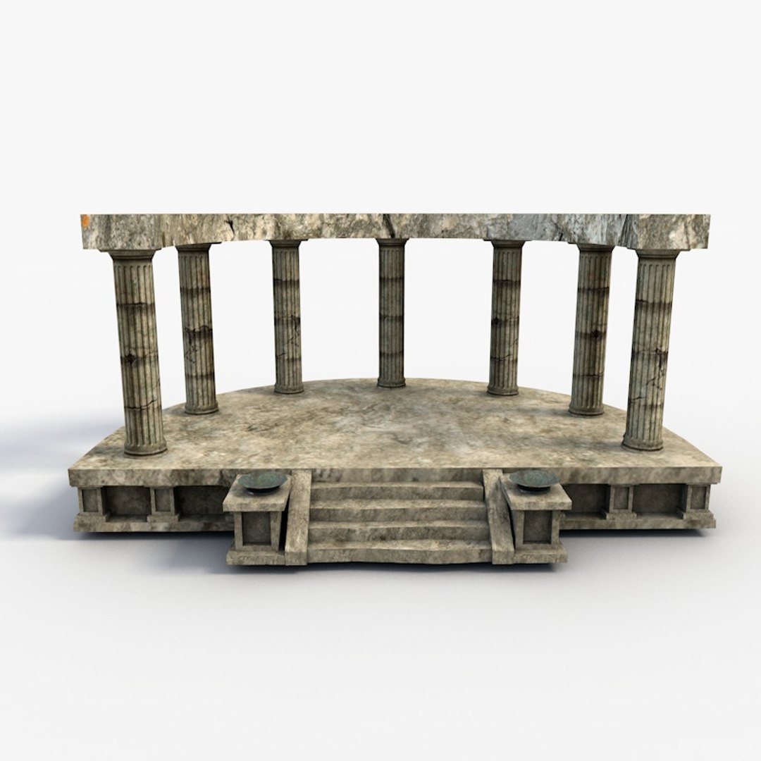 3d Ancient Temple Model