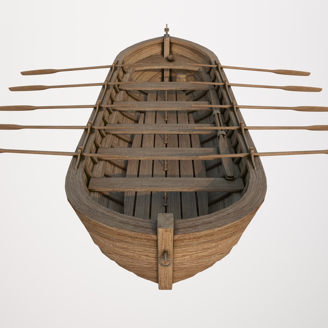 Medieval Rowboat 3d Model