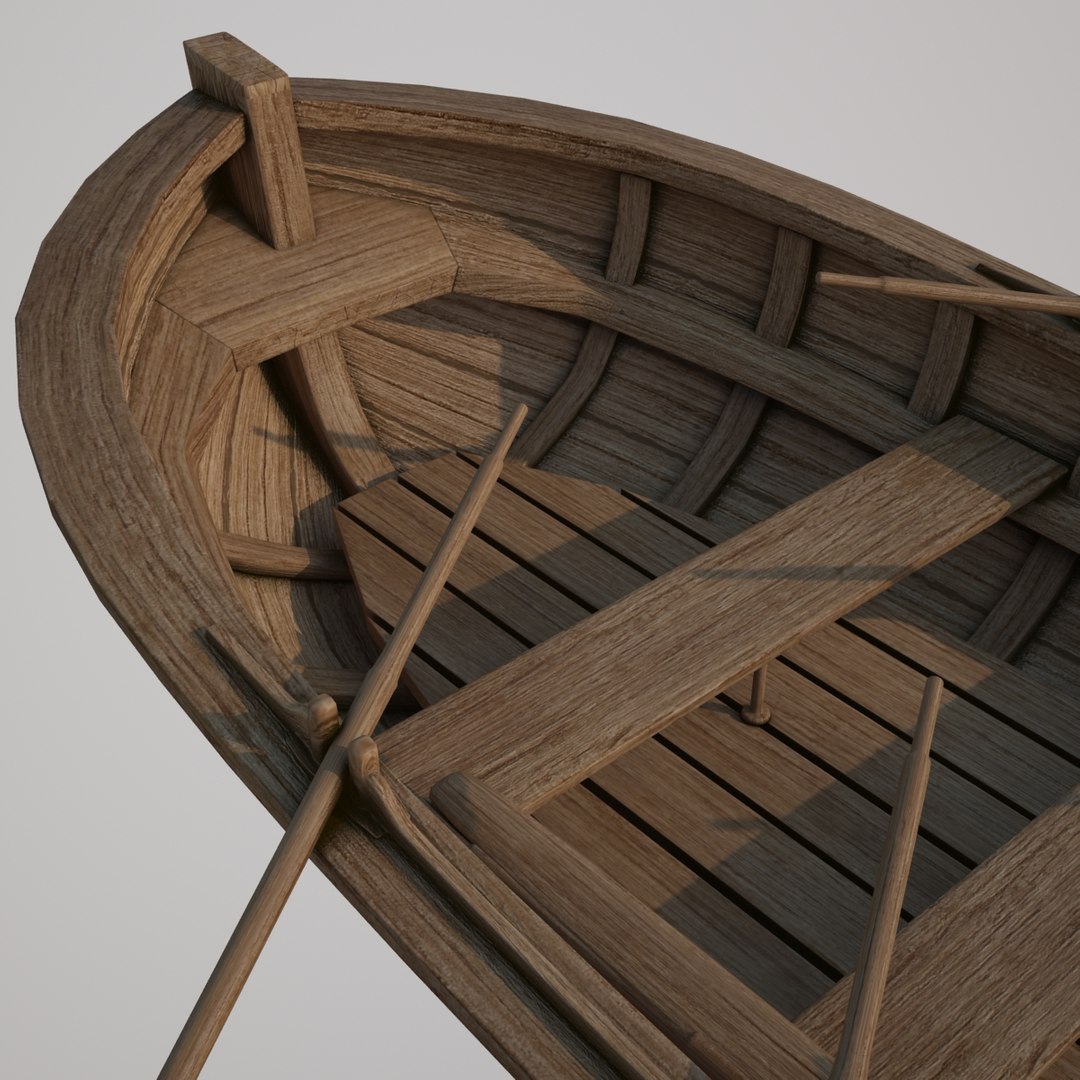 Medieval Rowboat 3d Model