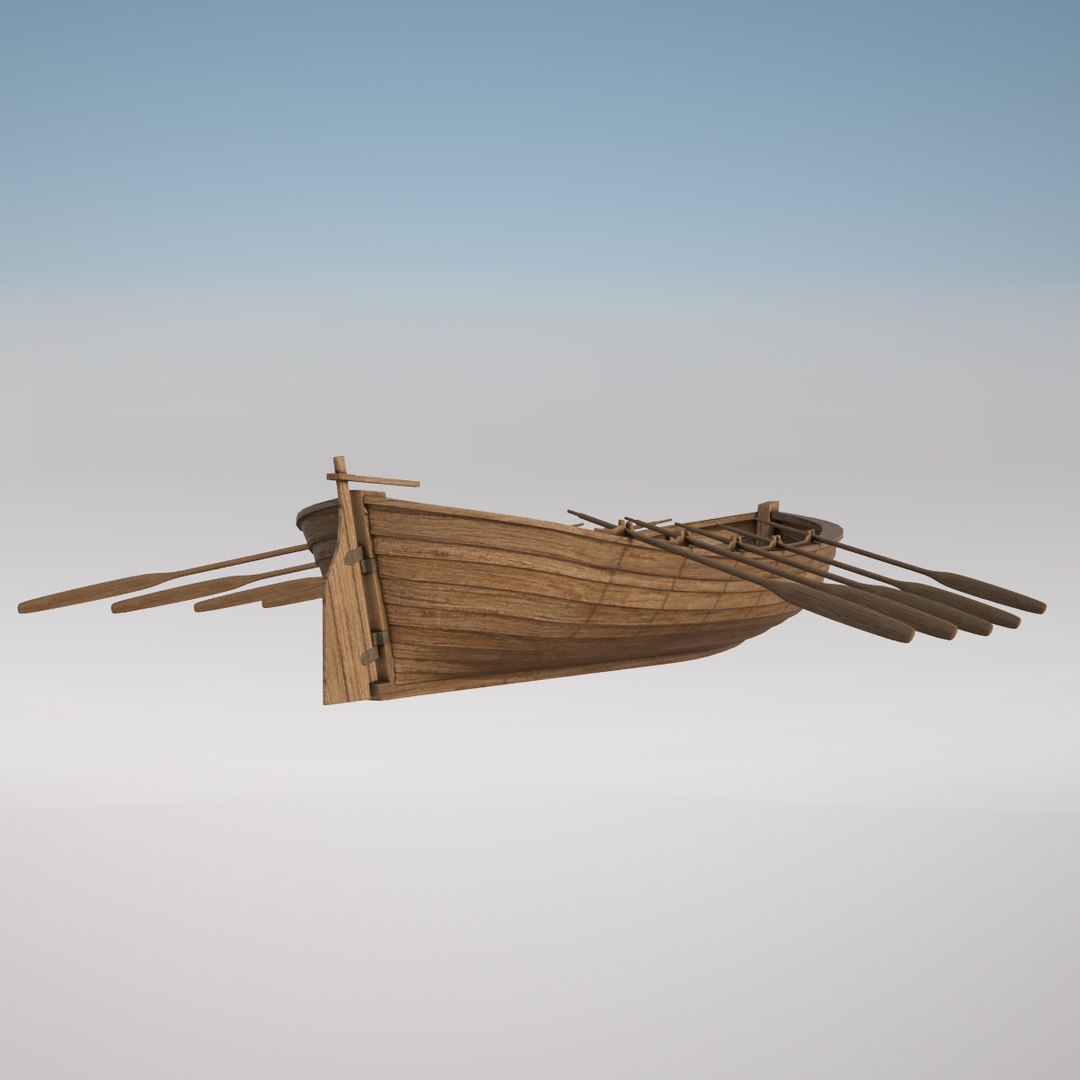 Medieval Rowboat 3d Model